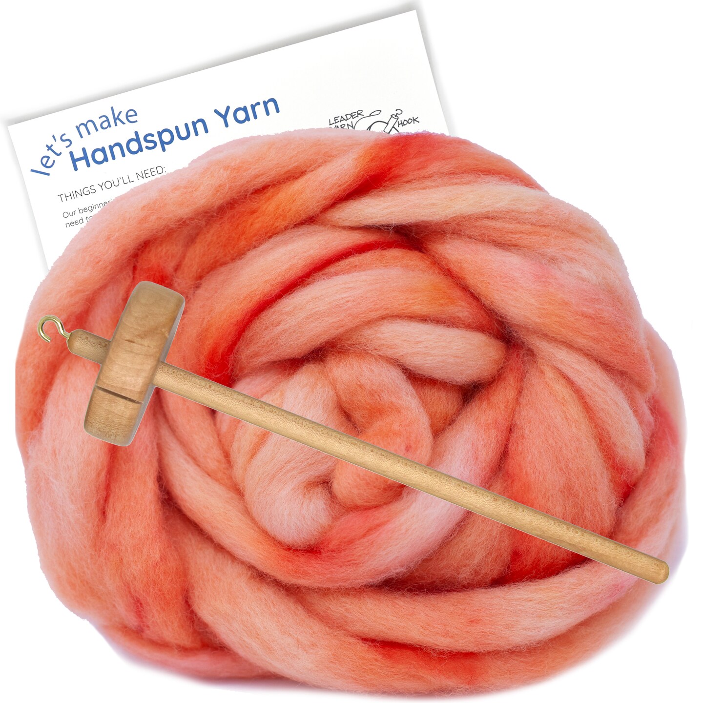 LEARN TO SPIN - Beginner's Spinning Kit with Pre-Drafted BFL Roving ...