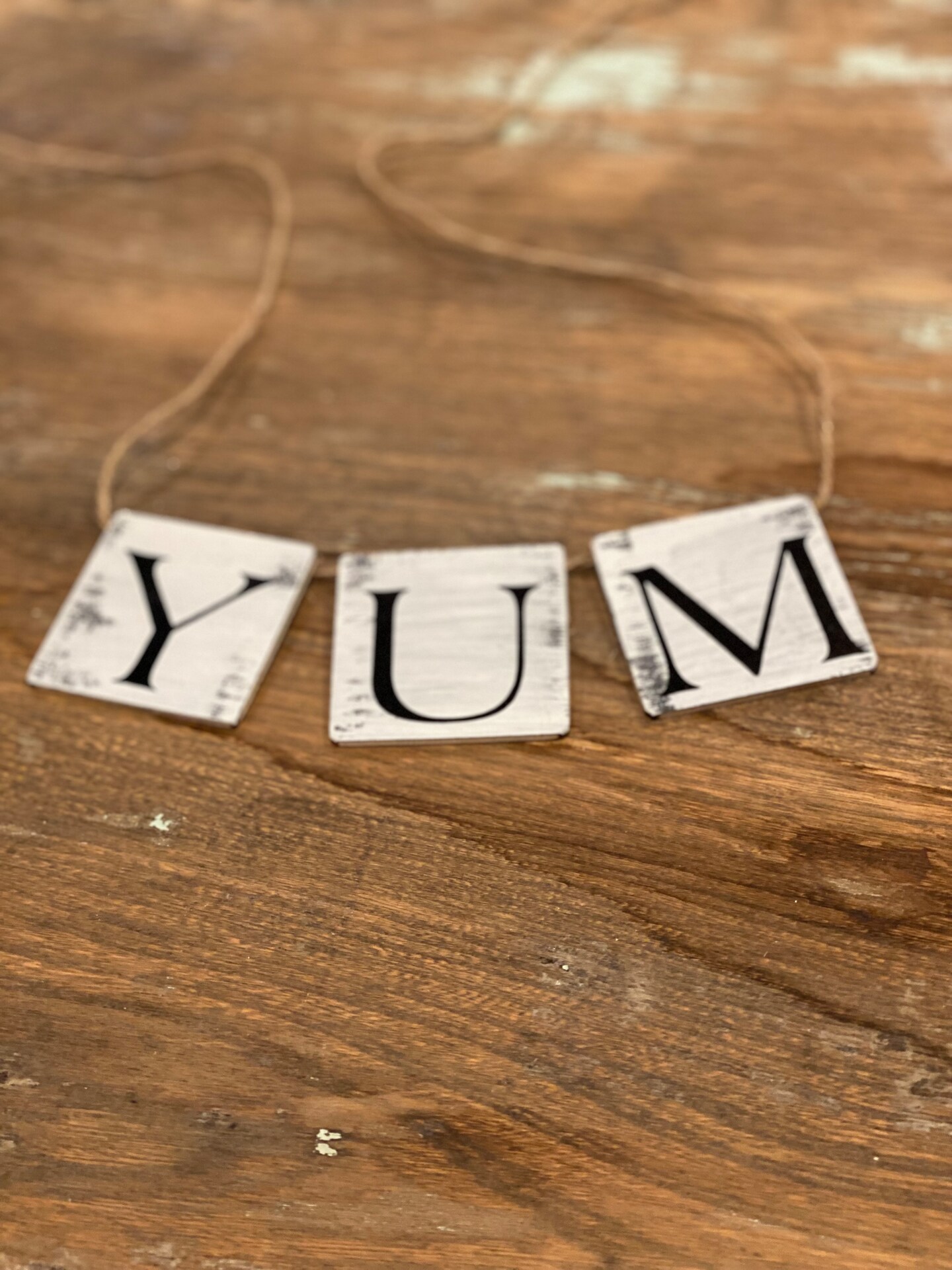YUM Garland| YUM Banner| Kitchen Decor| Farmhouse Style| Rustic Home ...