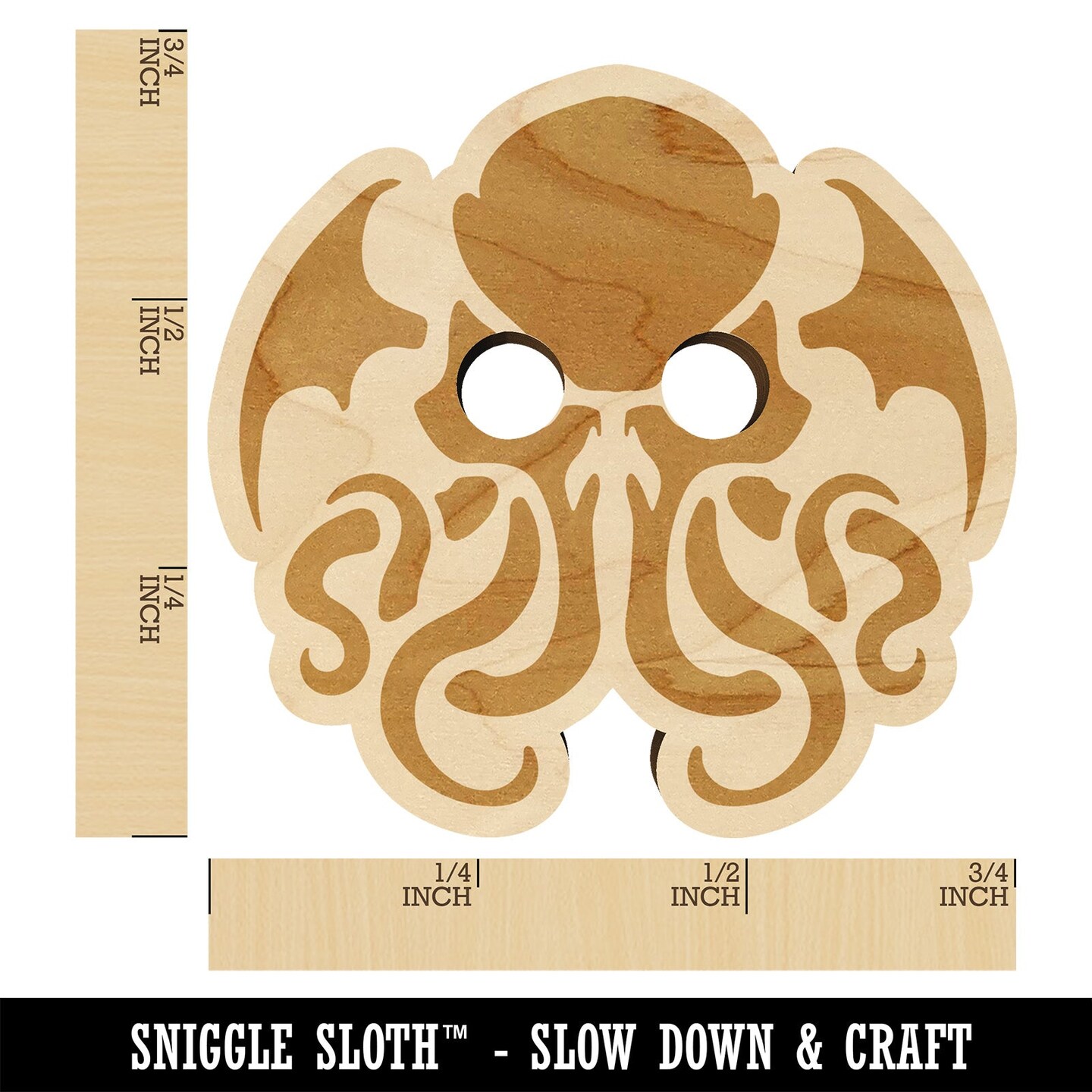Cthulhu Eldritch Horror Scary Wood Buttons for Sewing Knitting Crochet ...