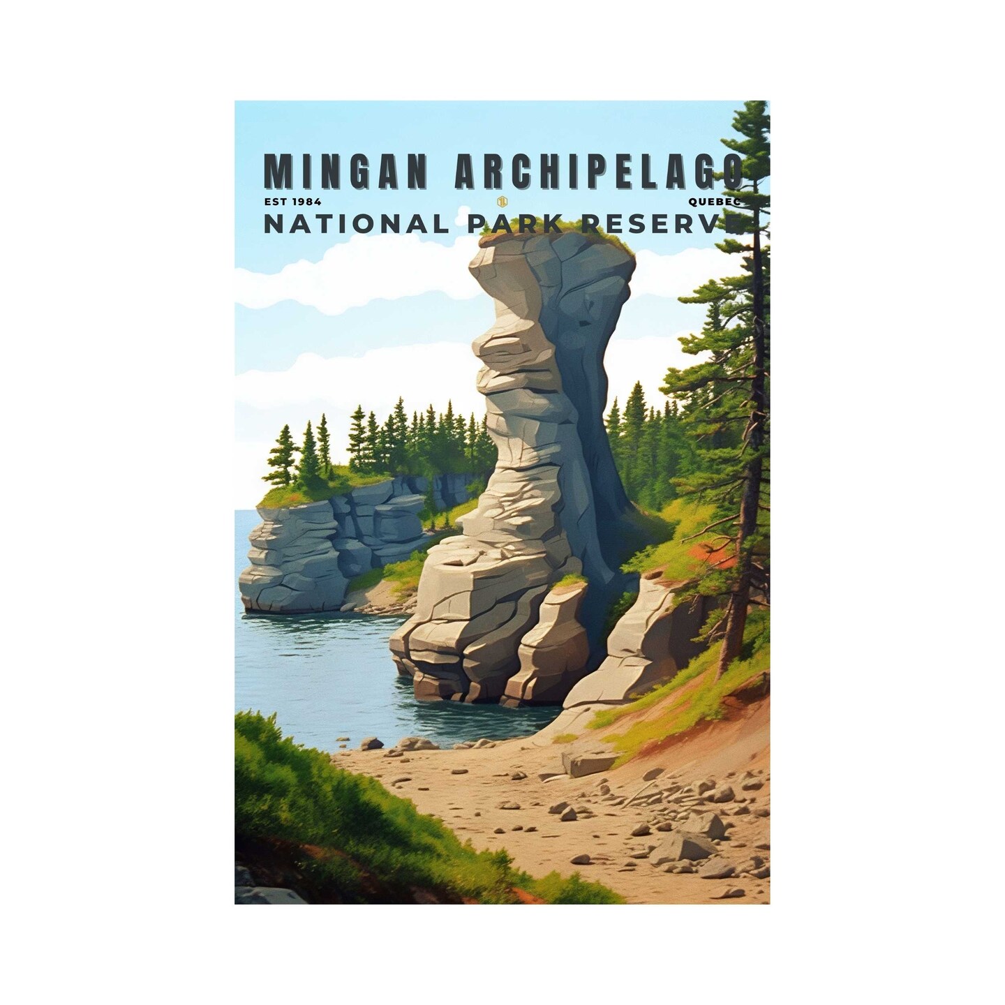 Mingan Archipelago National Park Reserve Poster, Travel Print, Office ...