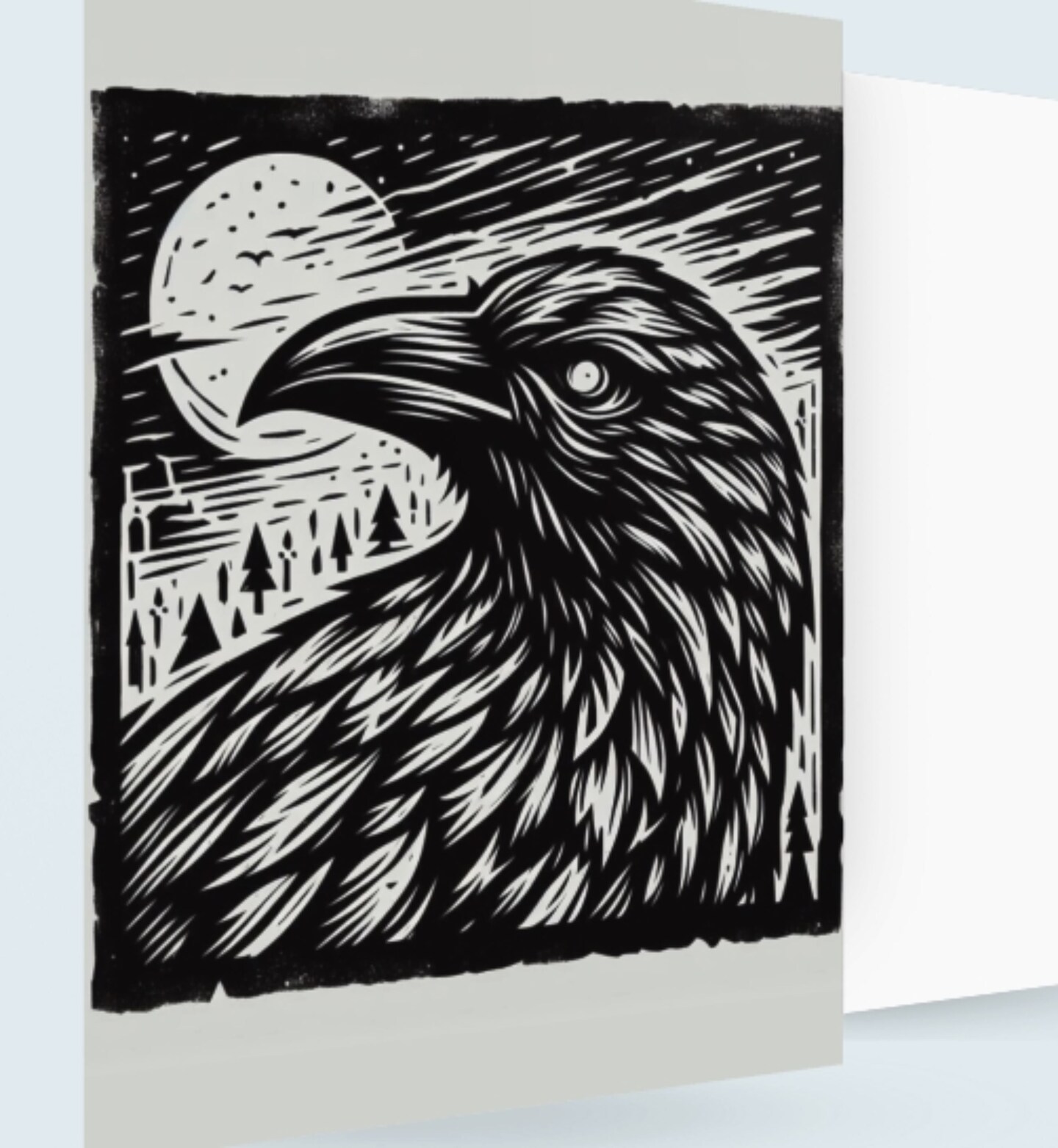 Raven Cards, Birthday Greeting Cards, Invitation Cards, Blank Art Cards ...