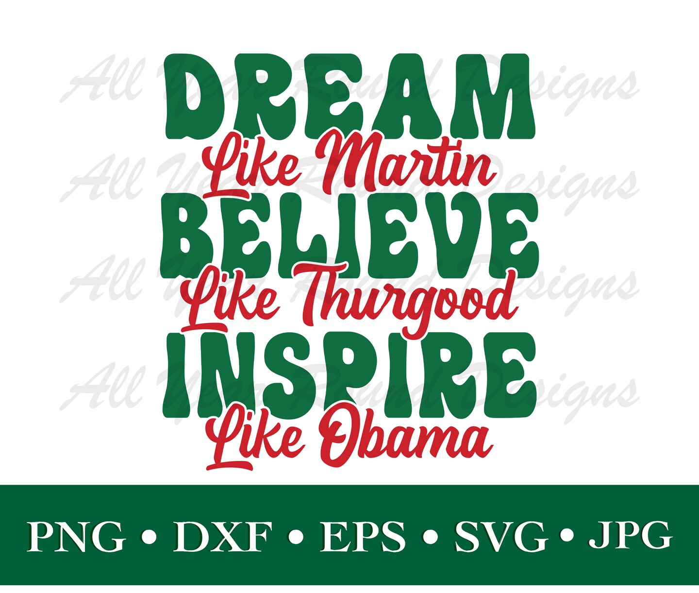 MLK Decor SVG PNG DXF EPS JPG Digital File Download, MLK Day Martin ...