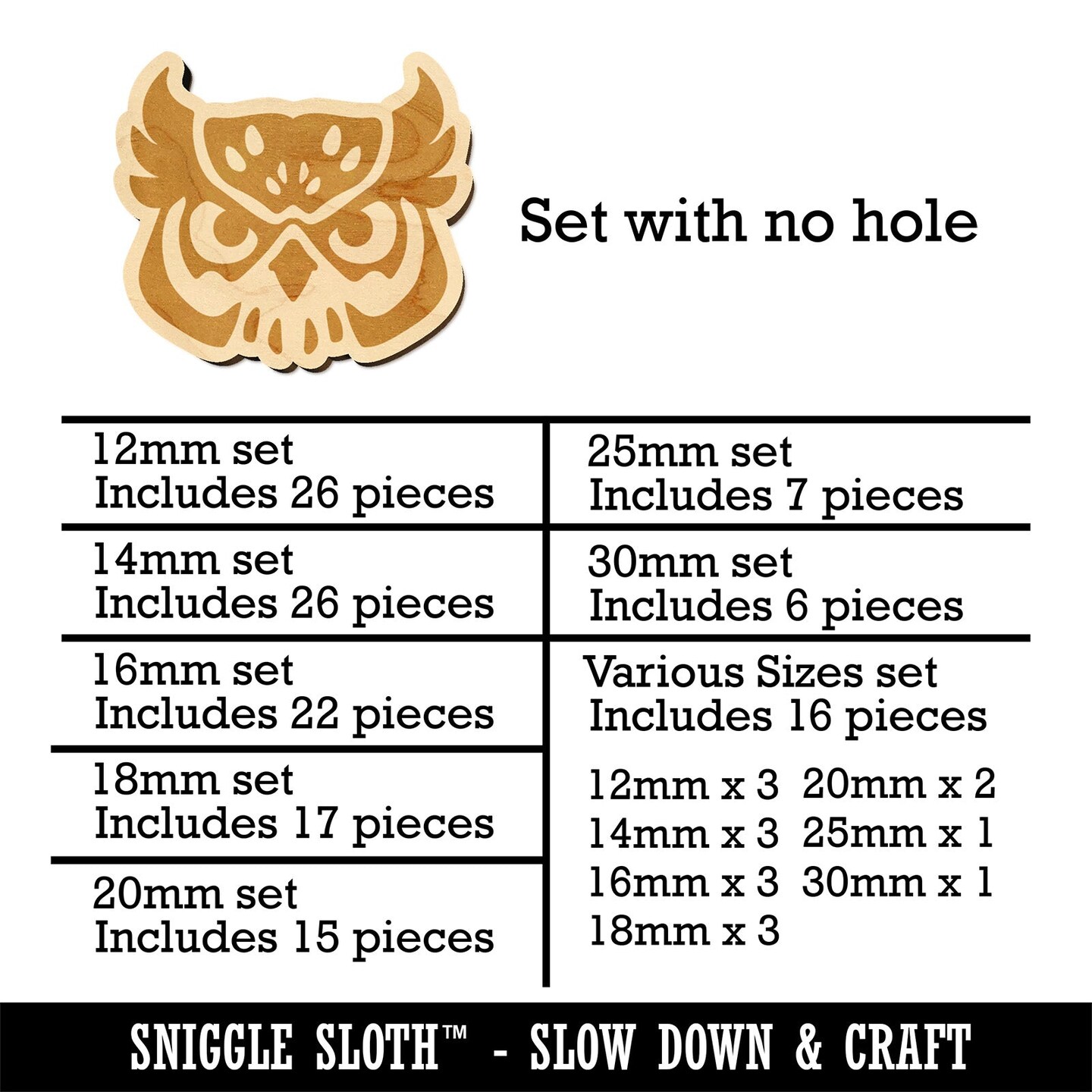 Great Horned Owl Head Mini Wood Shape Charms Jewelry DIY Craft | Michaels