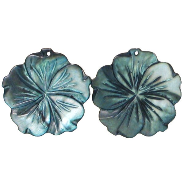 6 Packs of Azalea Tinted Shell Pendant - Teal - Pair | Michaels