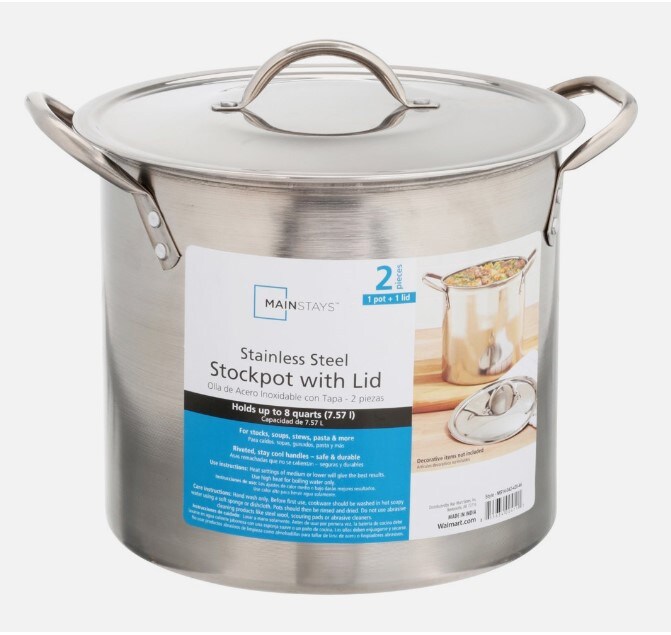 Pasta Stocks Stews 8-Qt Stainless Steel Stock Kitchen Pot with Metal ...