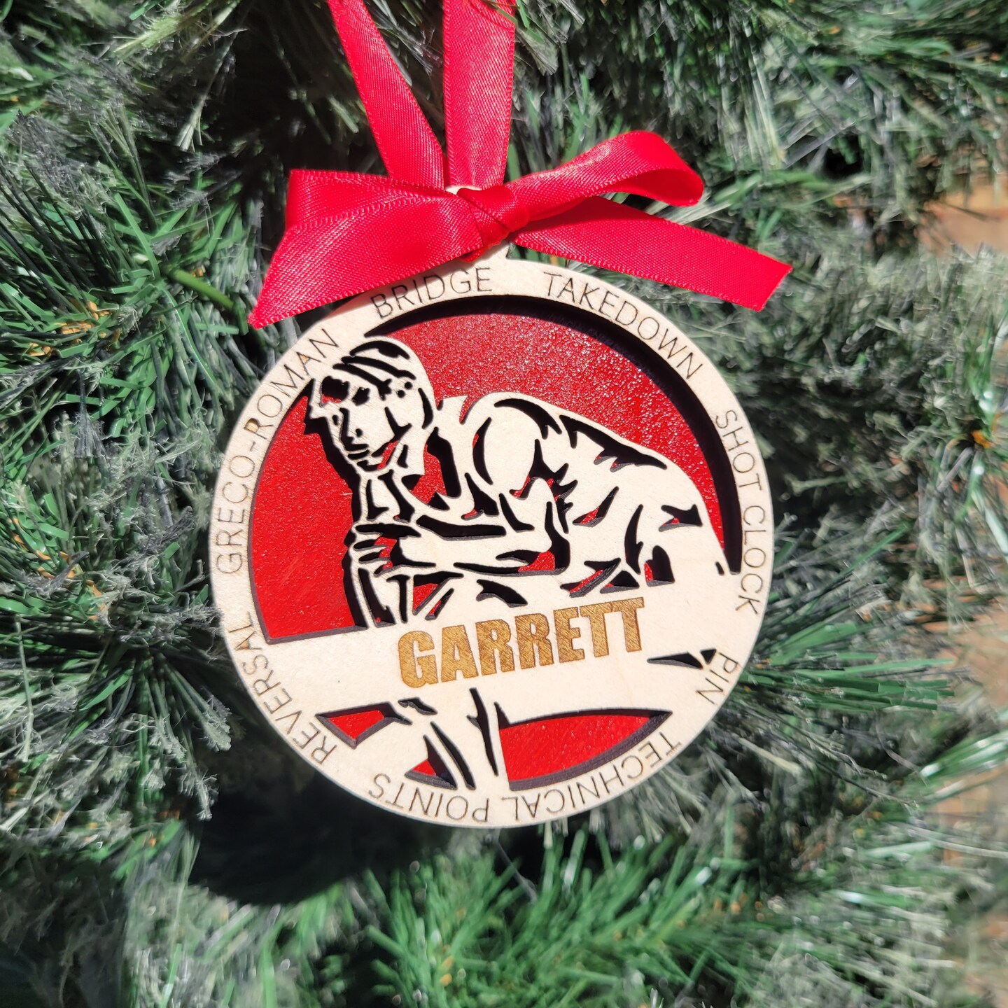 Personalized Wrestling Christmas Ornament Gift for Wrestler ...