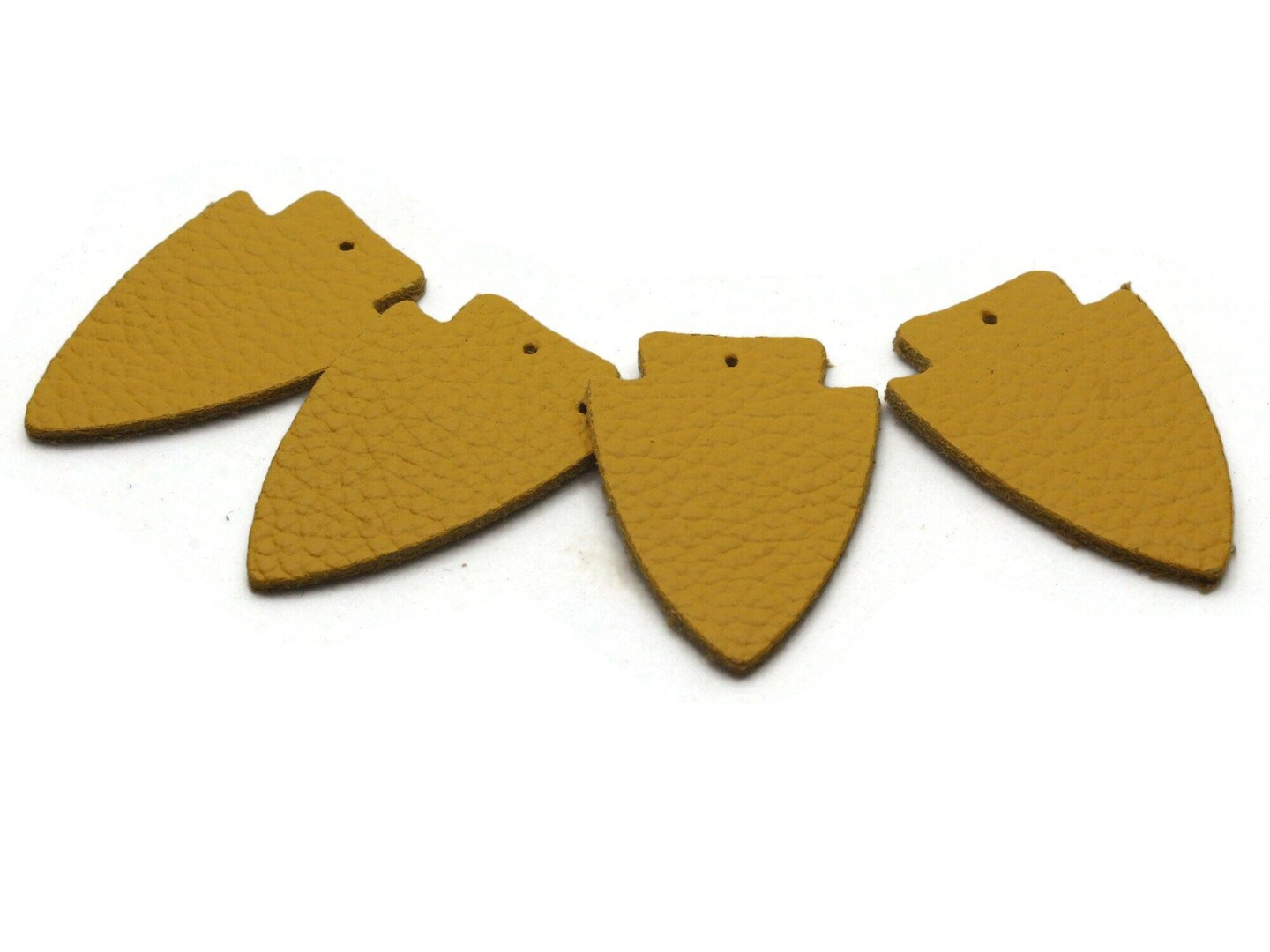 4 37mm Yellow Leather Arrowhead Pendants | Michaels