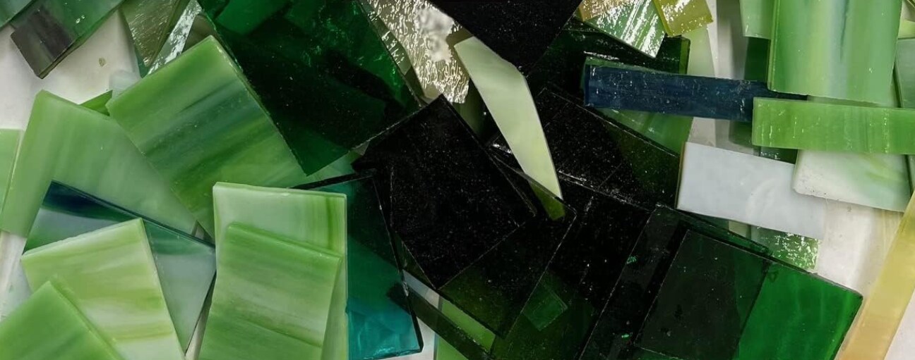 Mosaic Glass Stained Glass Scrap Pieces Sheets, Glass Mosaic Tiles for ...