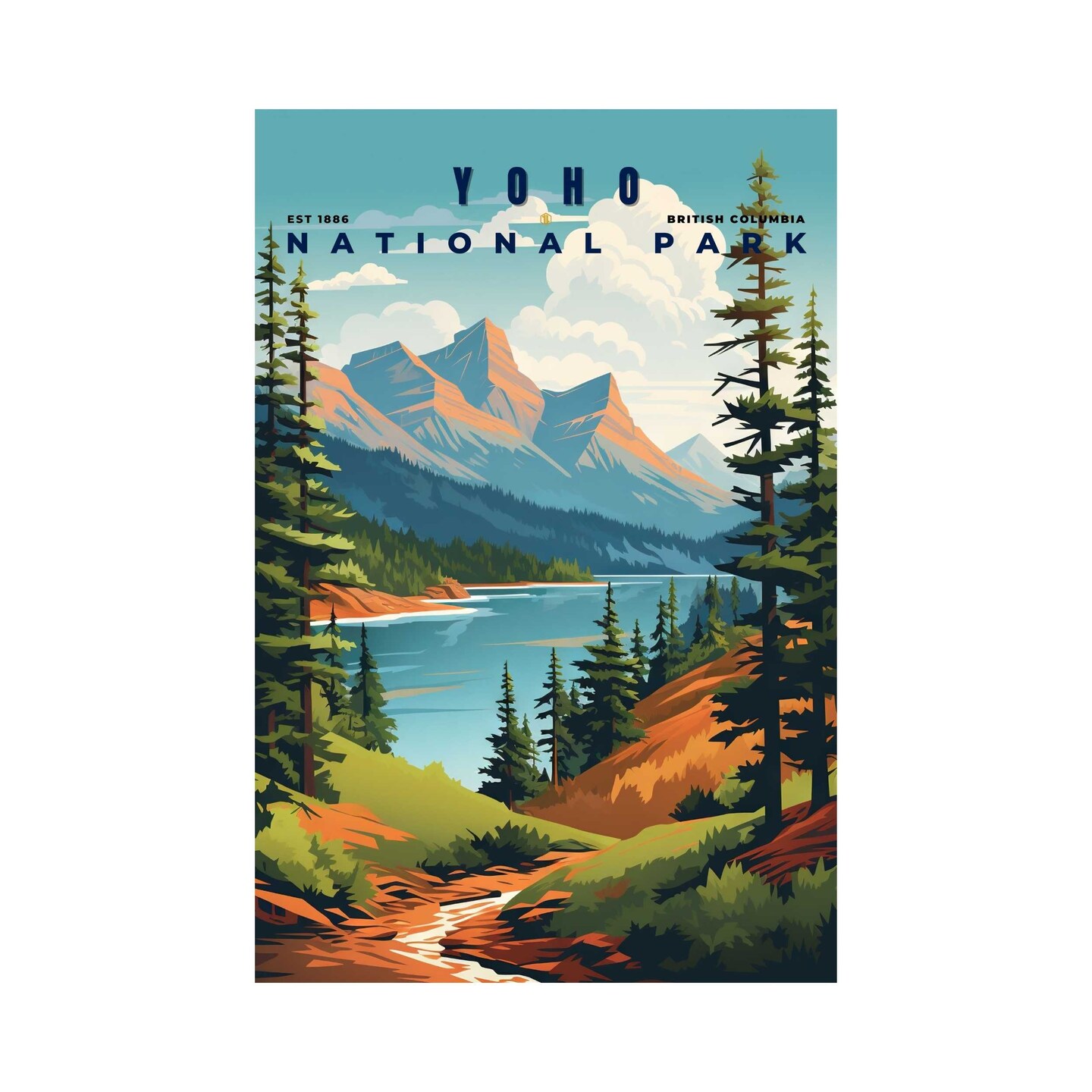 Yoho National Park Poster, Travel Print, Office Poster, Home Decor | S1 ...