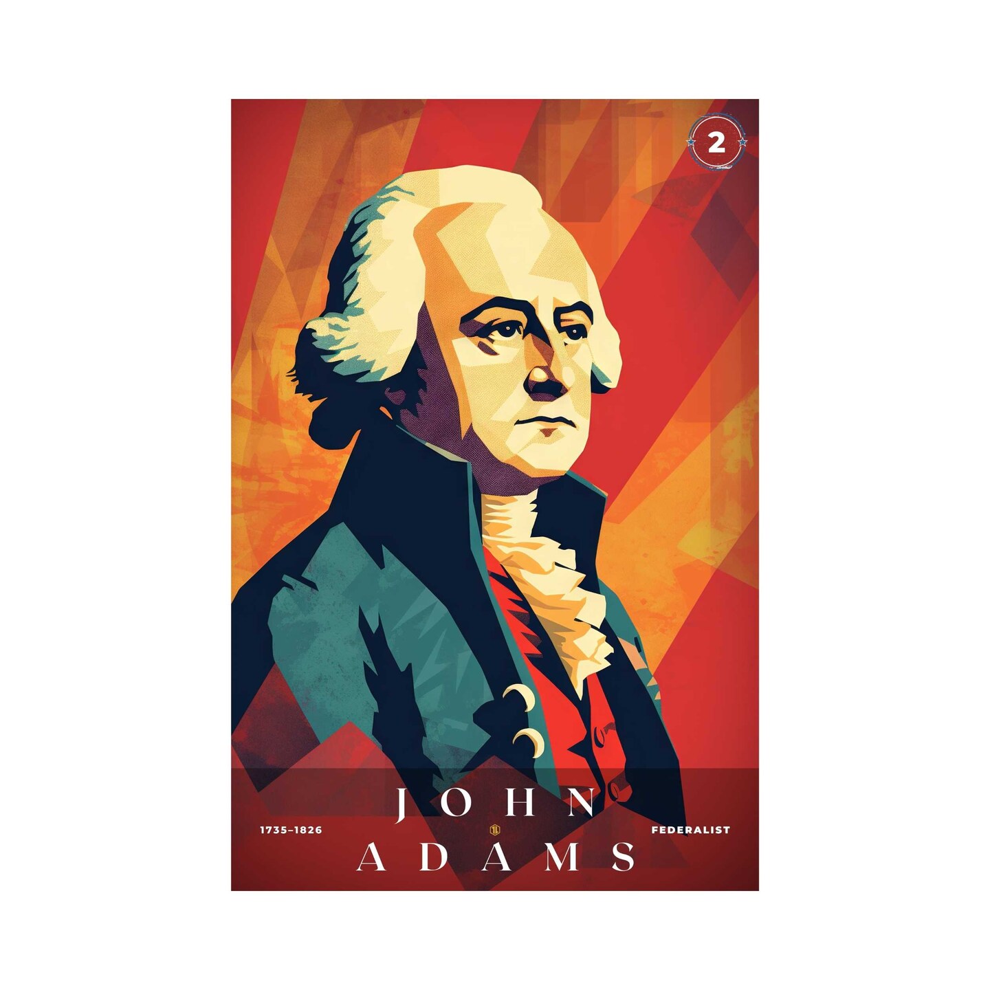 John Adams Poster, US President Print, Office Poster, Home Decor | S1 ...