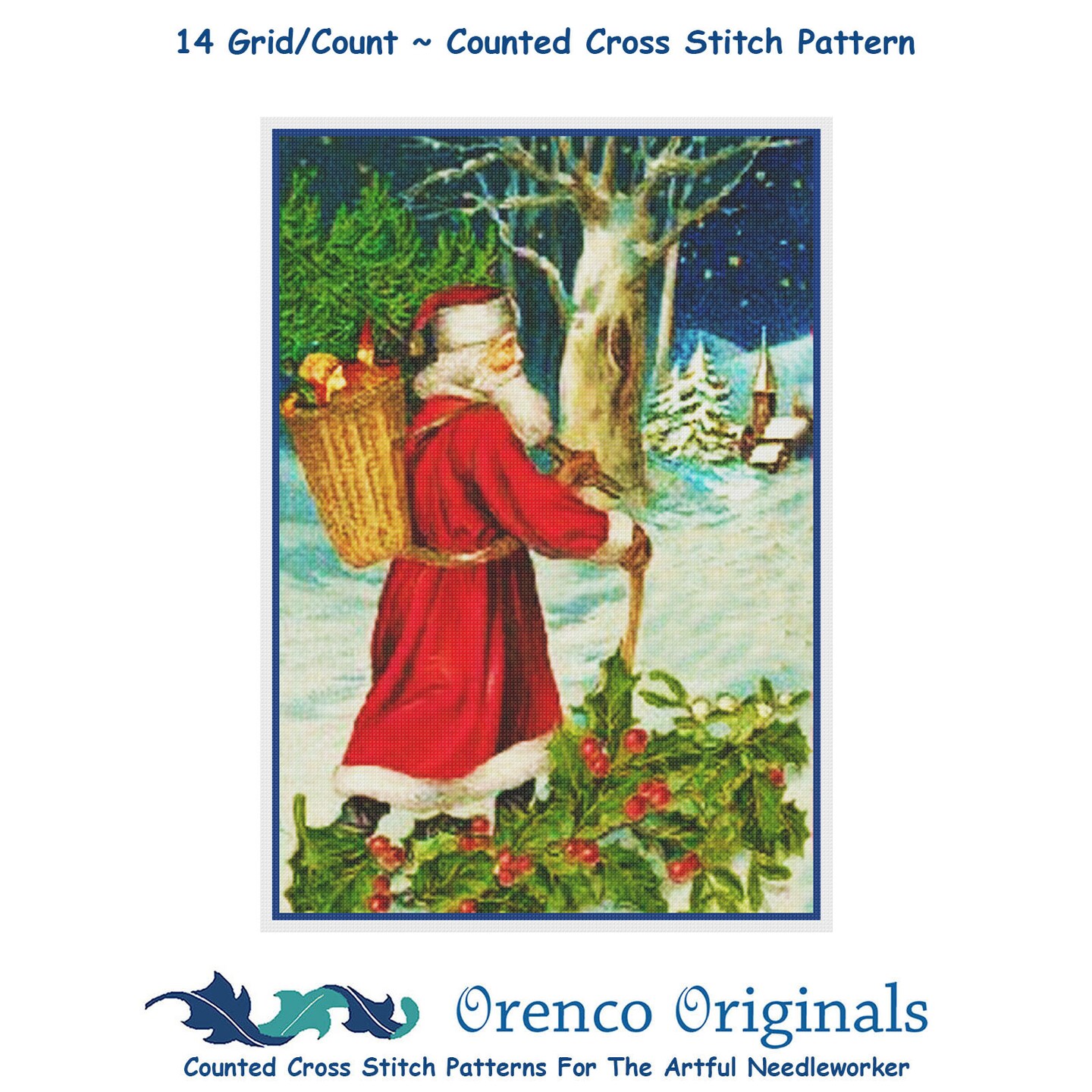 Father Christmas St. Nick Santa Counted Cross Stitch Pattern | Michaels