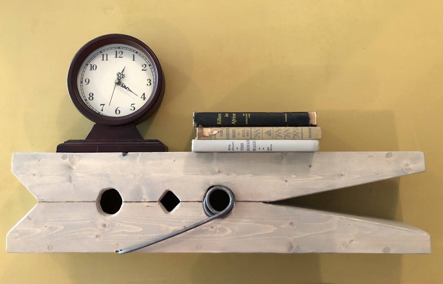 Rustic Farmhouse Clothespin Shelf - A Unique Home Decor Piece ...