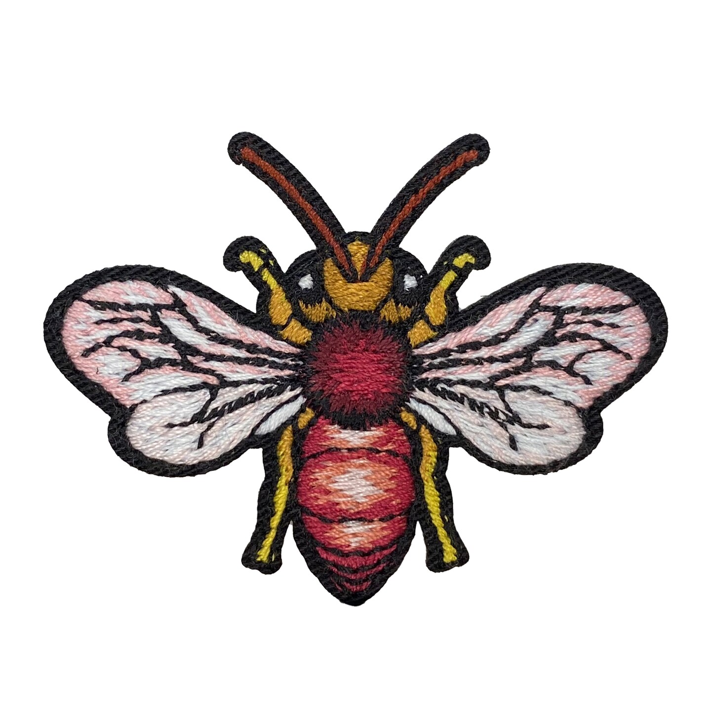 Red Hornet, Bee, Jewel-Tones, Embroidered, Iron on Patch | Michaels