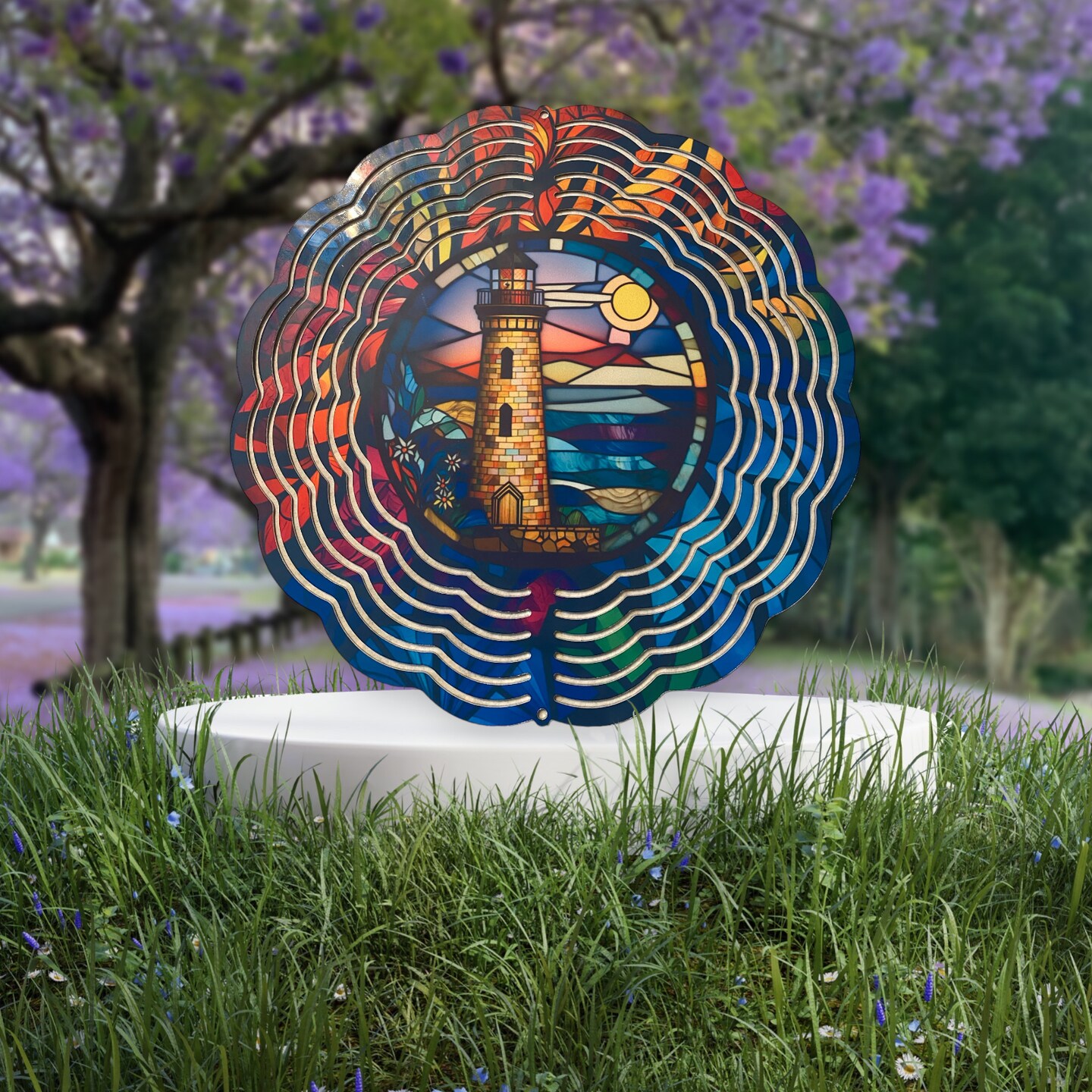 Lighthouse wind spinner, porch decor, lighthouse gifts | MakerPlace by ...