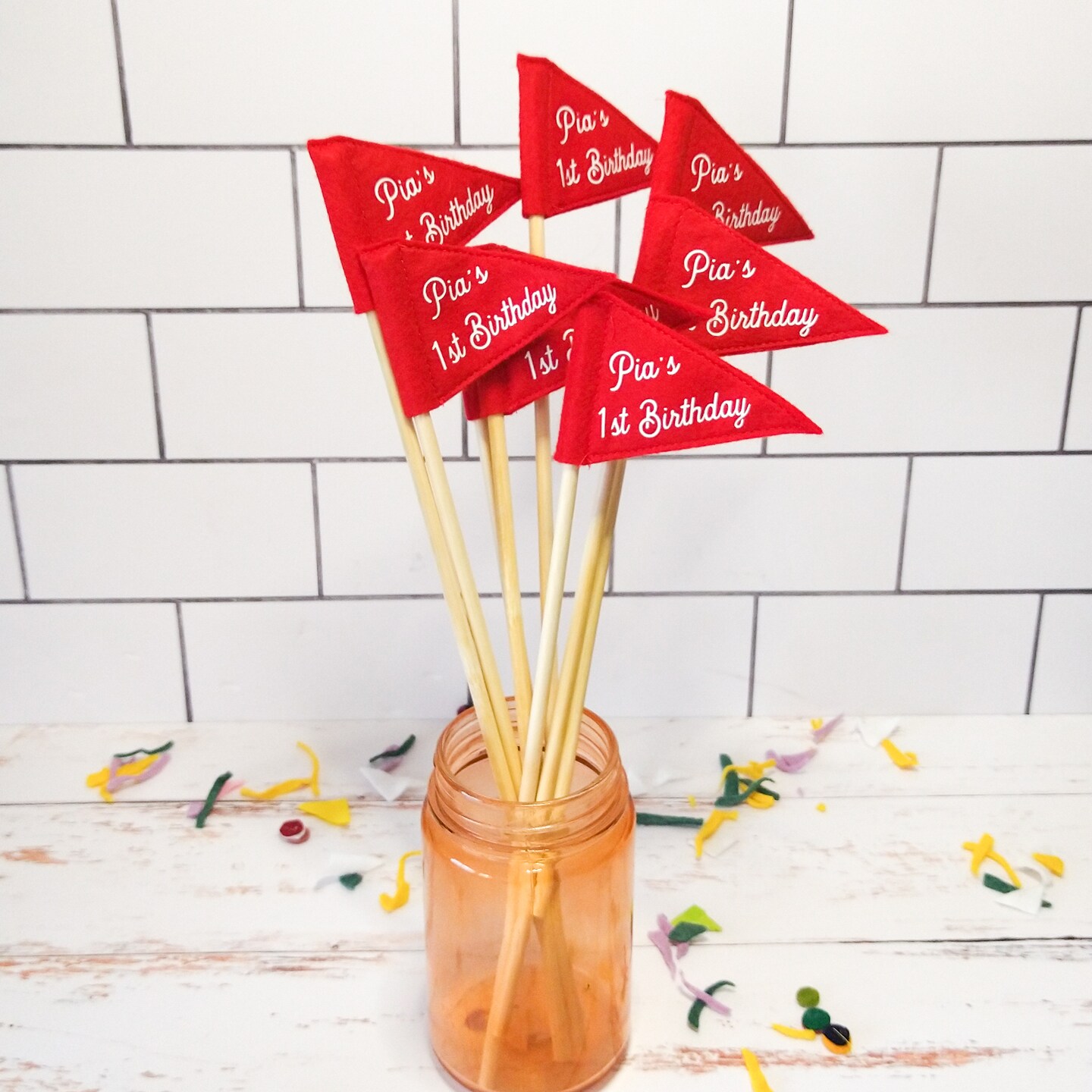 CUSTOM Tiny Pennant | Miniature Personalized Felt Pennant on a Stick ... CUSTOM Tiny Pennant | Miniature Personalized Felt Pennant on a Stick ...