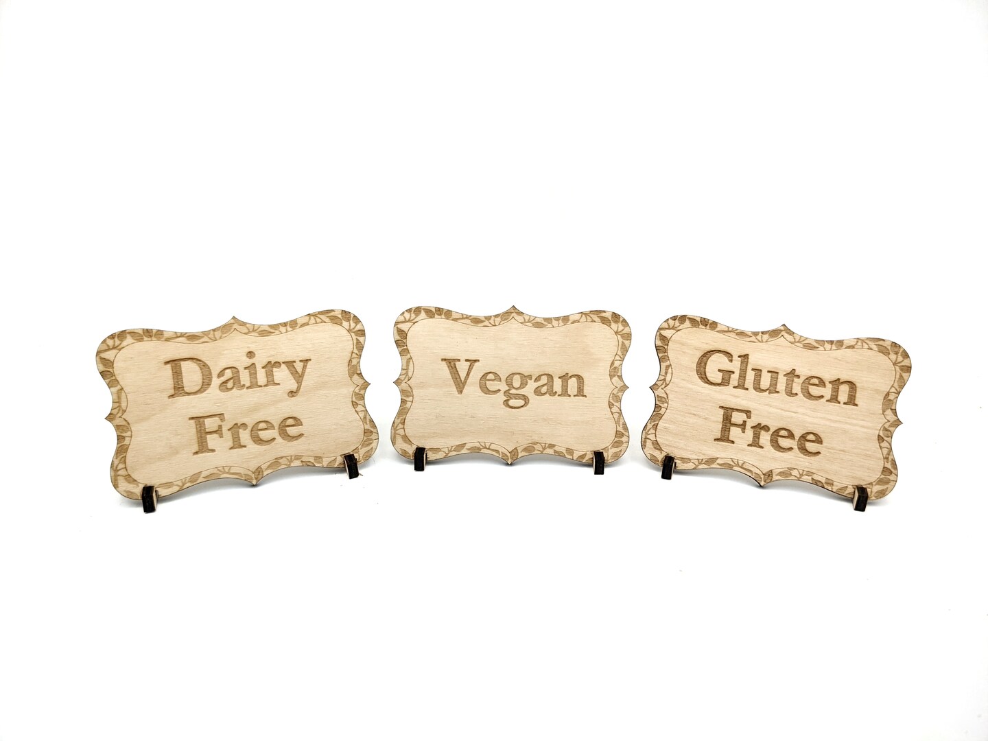 Reusable Customizable Table Sign with Stand, Gluten Free Food Label ... Reusable Customizable Table Sign with Stand, Gluten Free Food Label ...