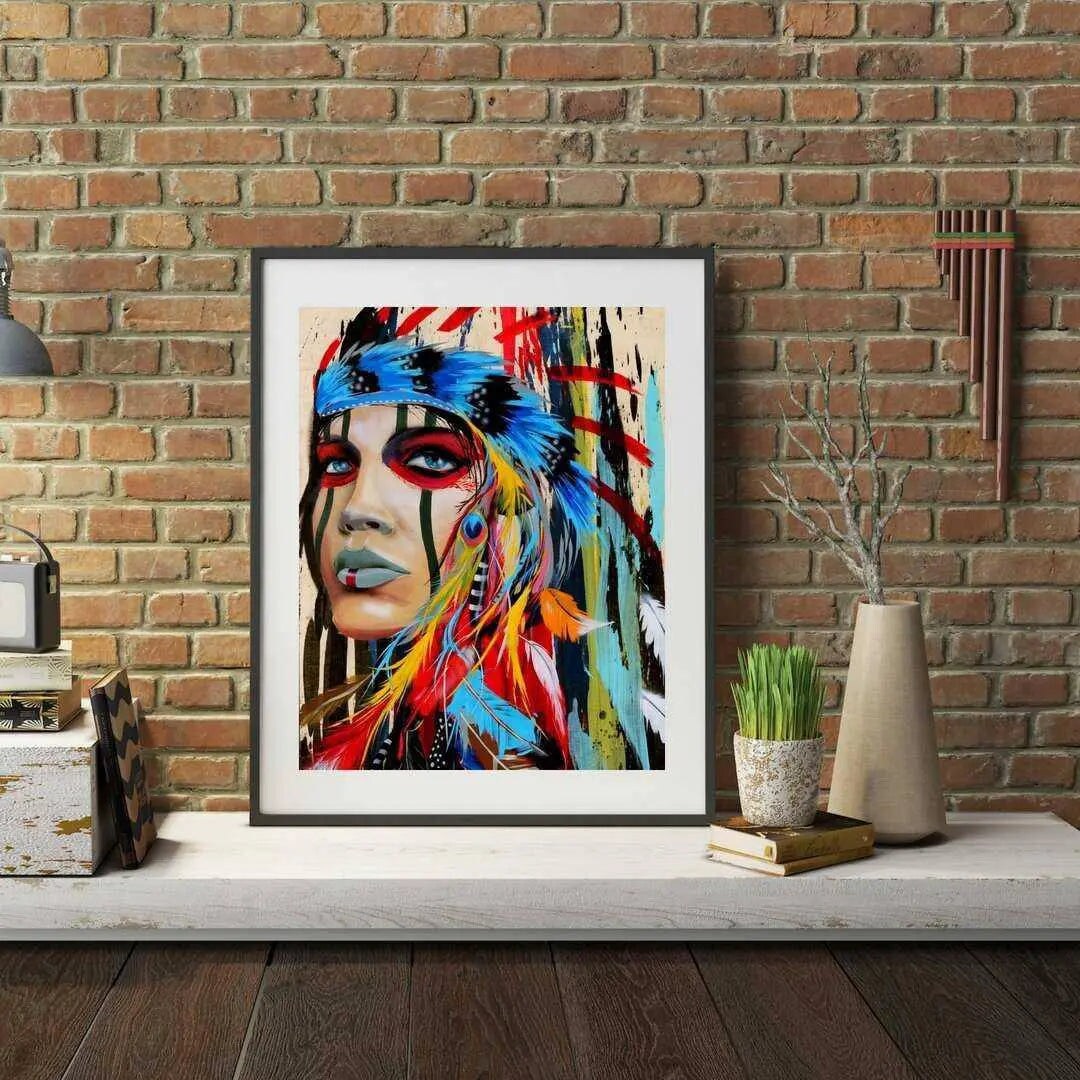 Native American Framed art print decor feminist art 20x30 inch | Michaels