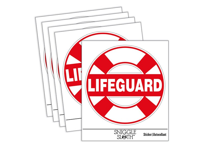 Lifeguard Lifesaver Buoy Waterproof Vinyl Phone Tablet Laptop Water ...