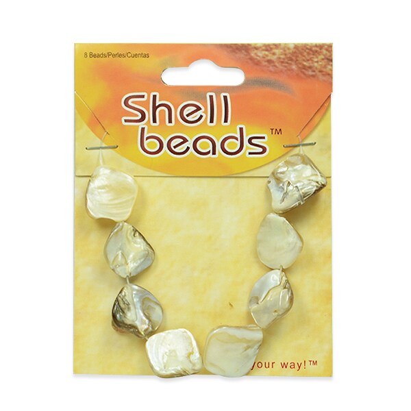 6 Packs of Tinted Shell Chunk Beads - Natural - 8 pcs. | Michaels