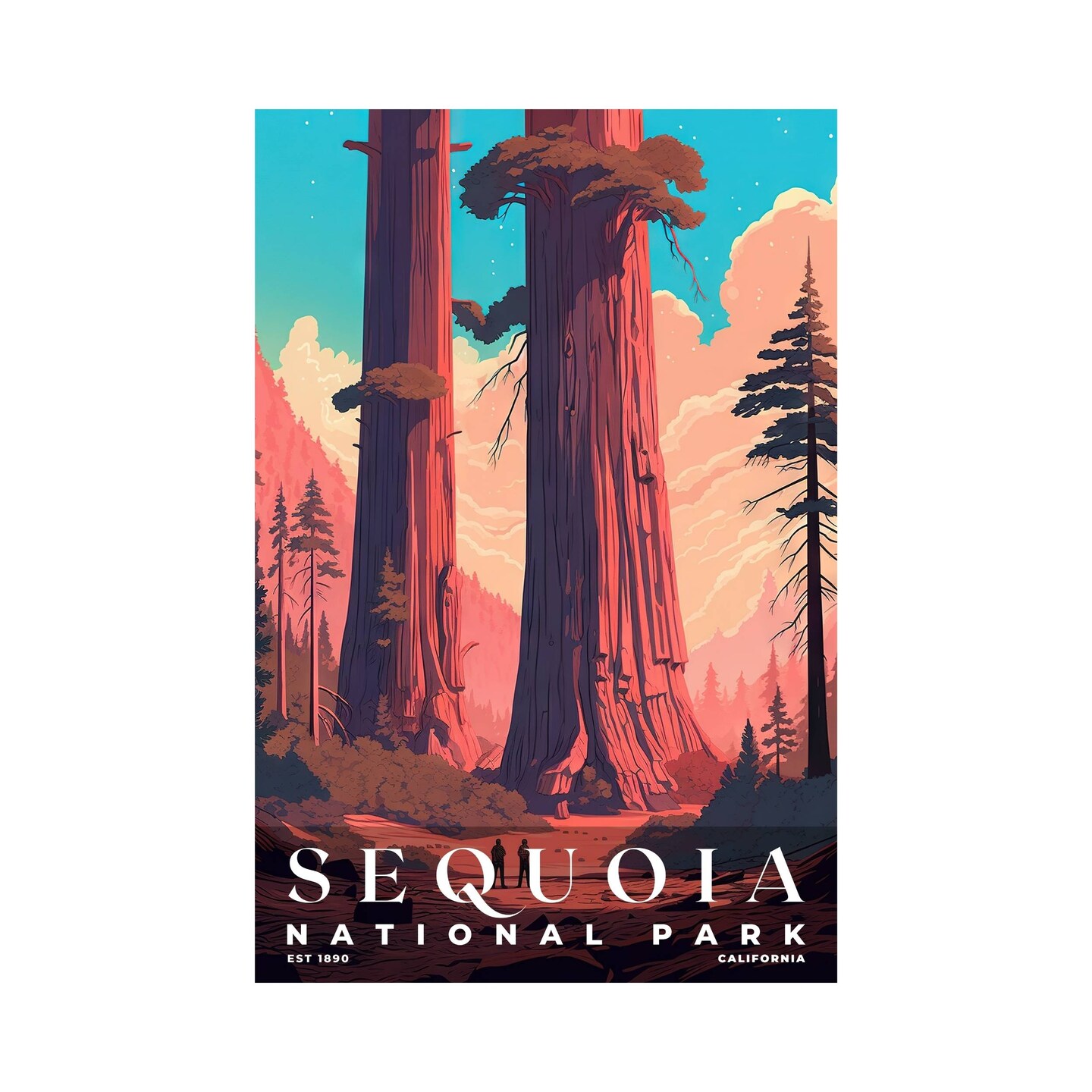 Sequoia National Park Poster, Travel Art, Office Poster, Home Decor ...