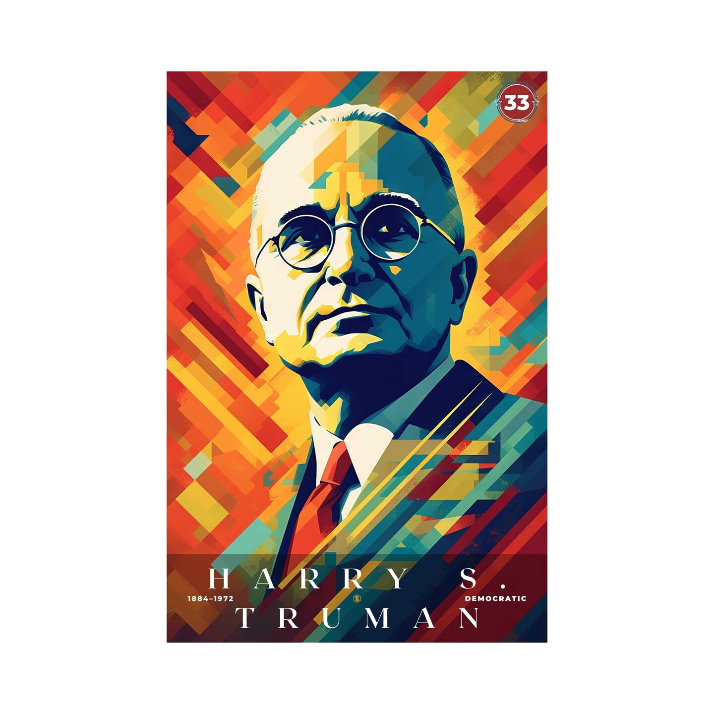 Harry S. Truman Poster, US President Print, Office Poster, Home Decor ...