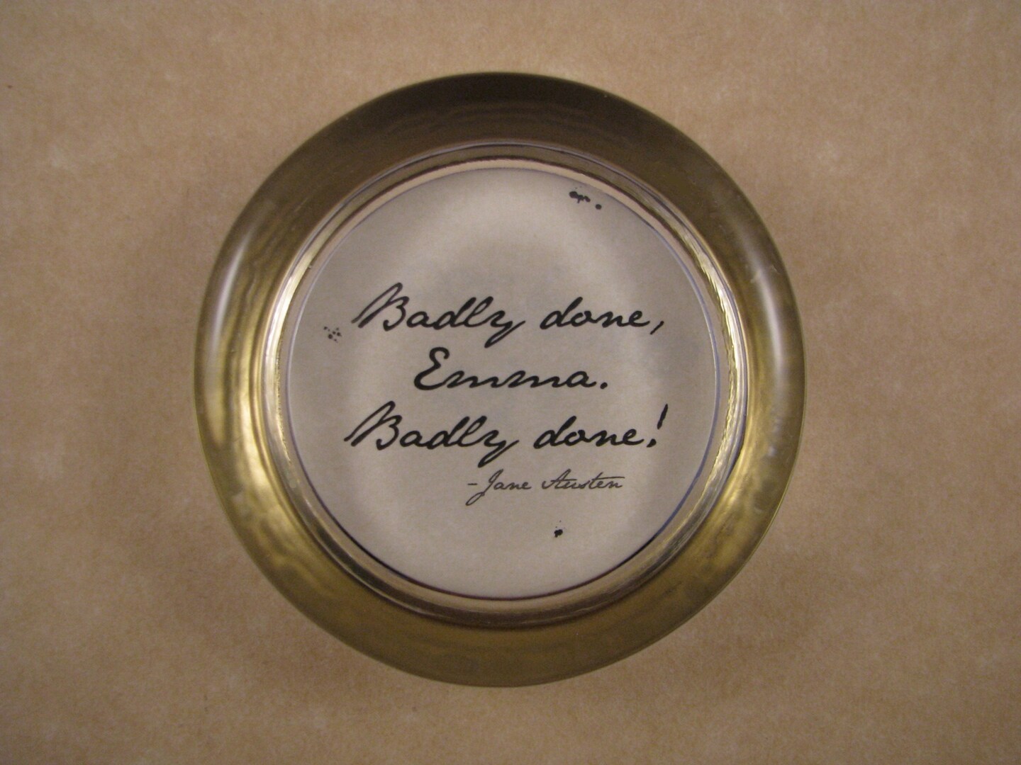 Emma Quote, Jane Austen Quote, Austen Paperweight, Badly Done Quote ...