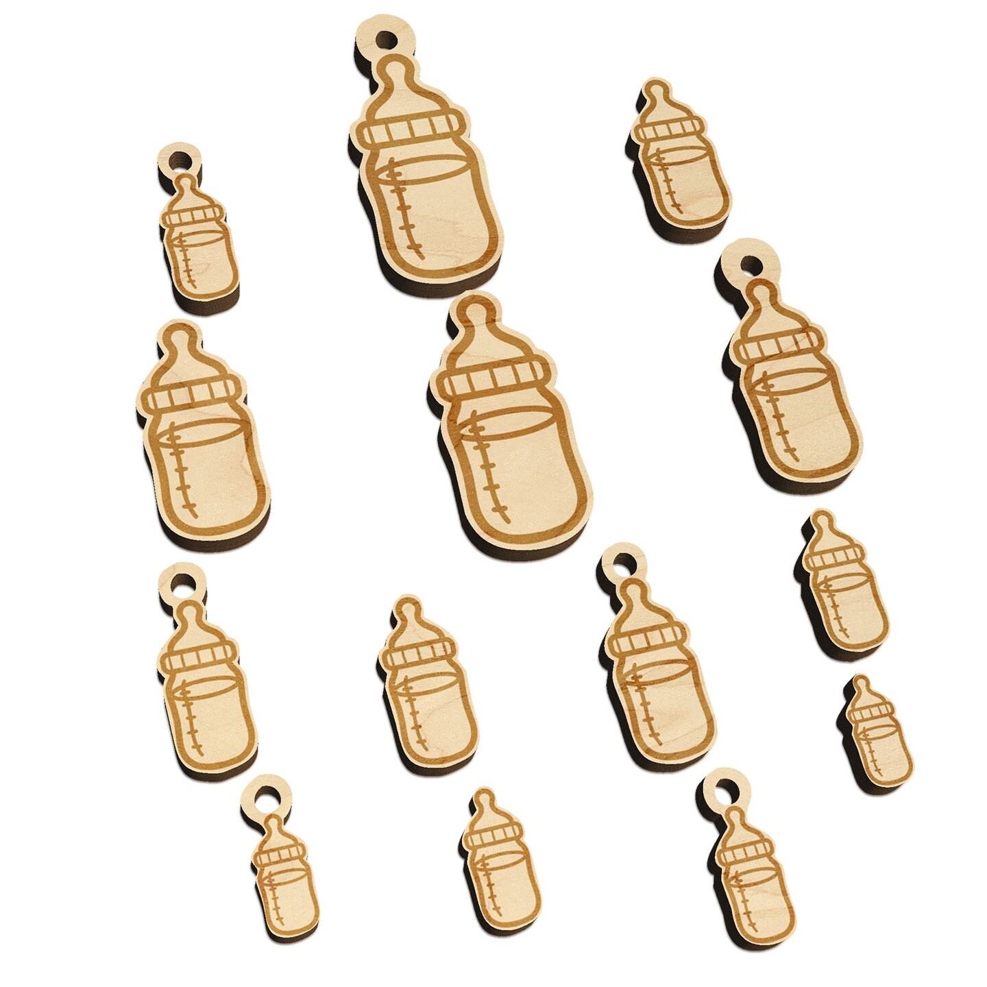 Cute Baby Bottle Mini Wood Shape Charms Jewelry DIY Craft | Michaels