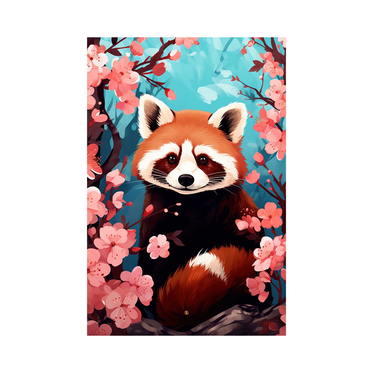 Red panda Poster, Animal Print, Office Poster, Home Decor | S1 ...