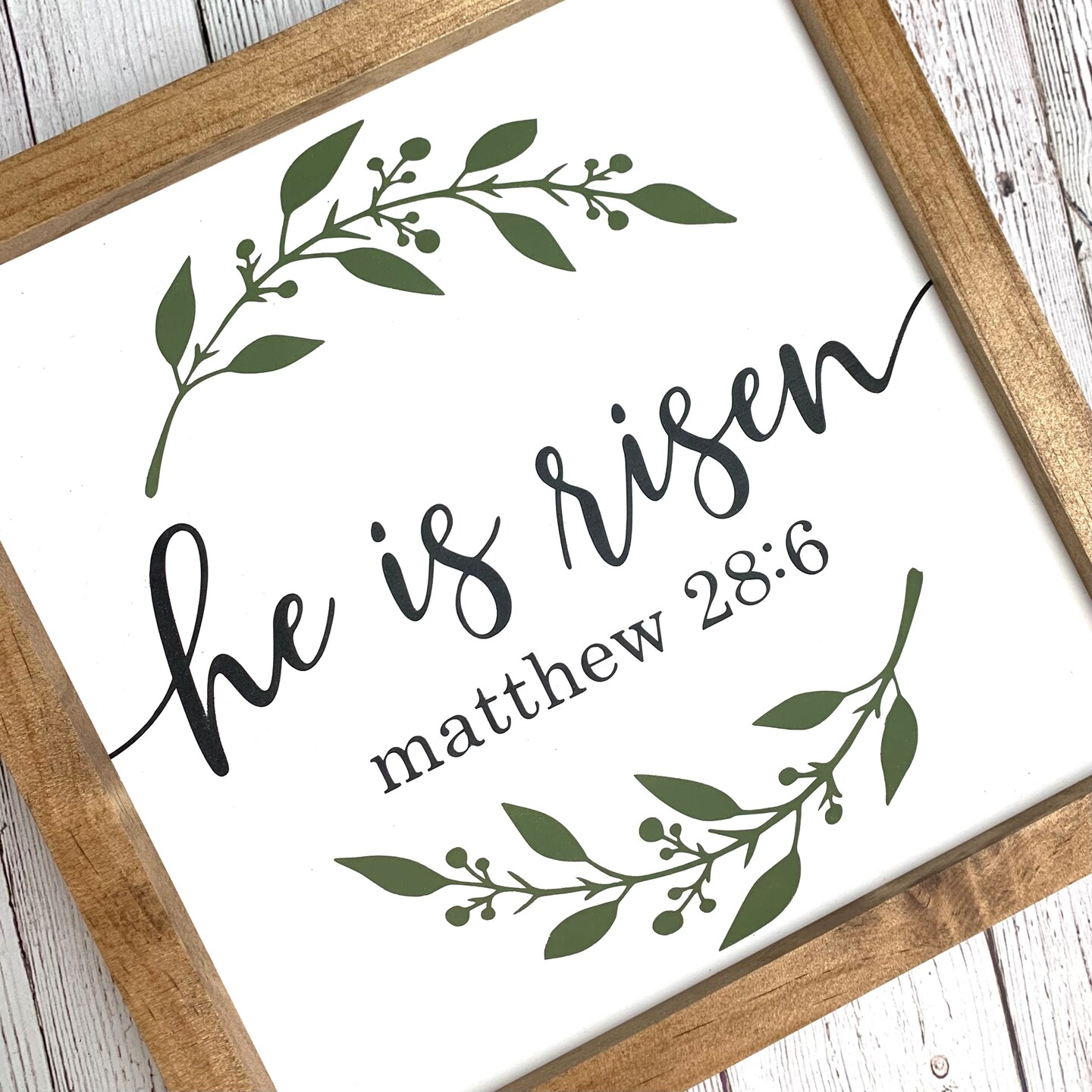 He Is Risen Sign | Rustic Easter Sign | Spring Farmhouse Sign ...