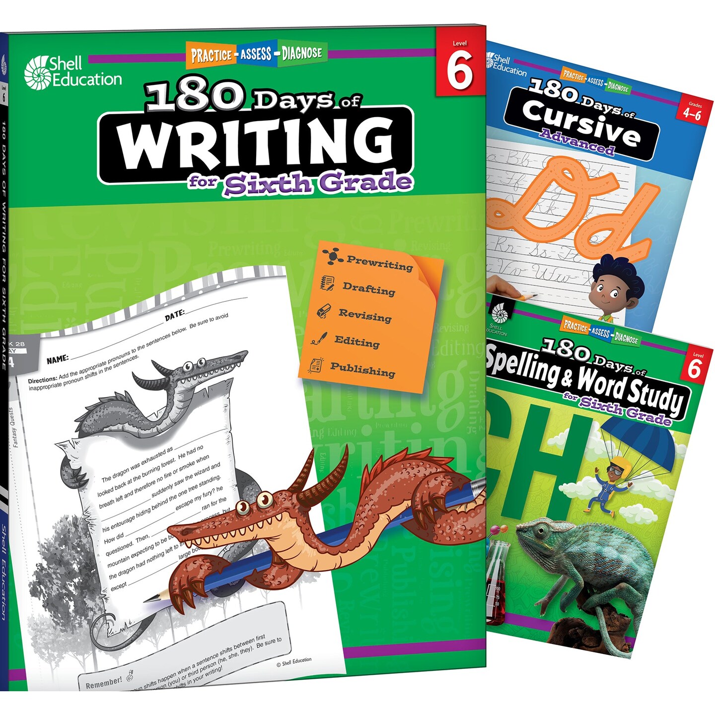180 Days Writing, Spelling, & Cursive Grade 6: 3-Book Set | Michaels