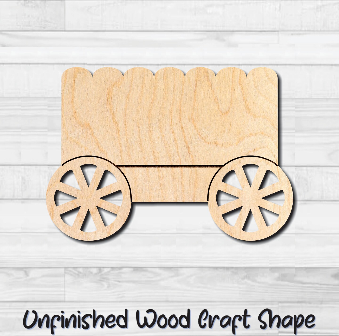 Old Wagon Stagecoach 5 Unfinished Wood Shape Blank Laser Engraved ...