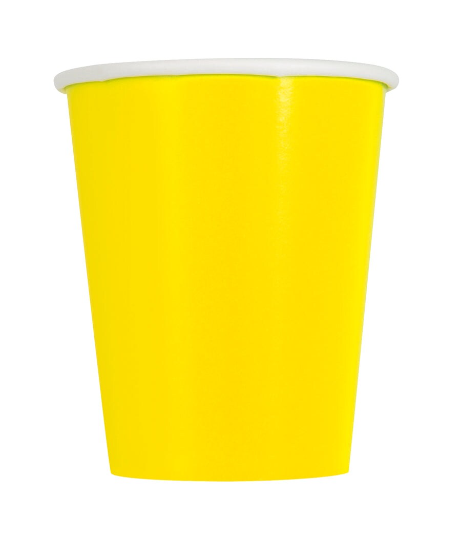 Neon Yellow 9oz Paper Cups, 8ct | Michaels