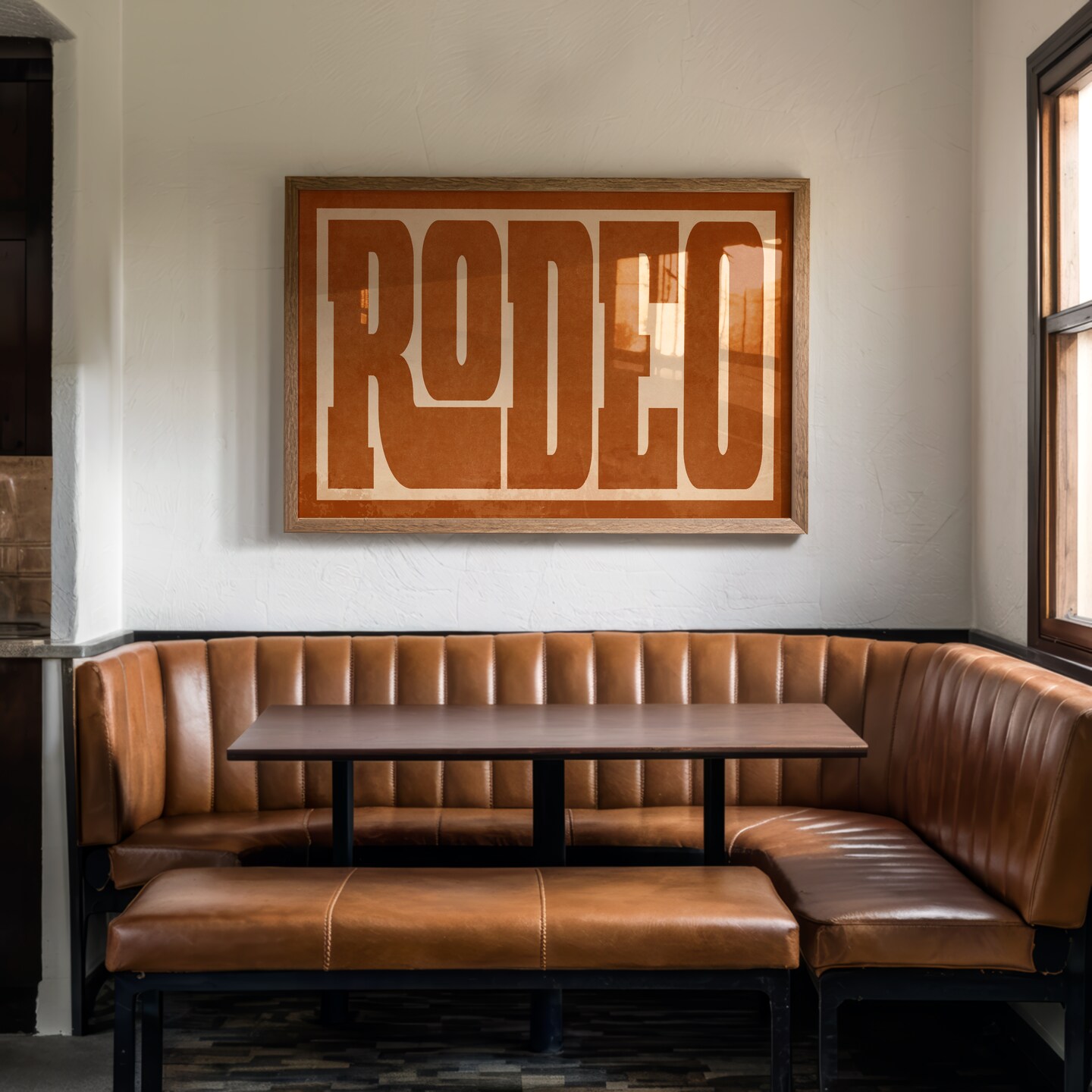 Rodeo Typography Poster, Western Wall Art, Burnt Orange Farmhouse Decor ...