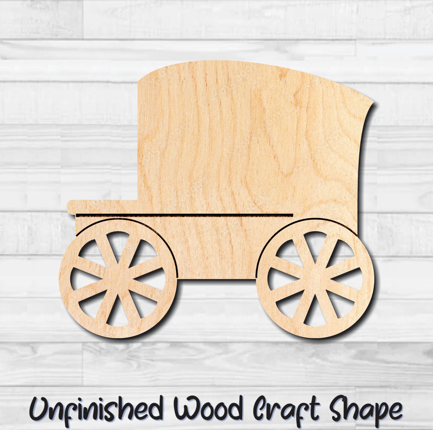 Old Wagon Stagecoach 3 Unfinished Wood Shape Blank Laser Engraved ...