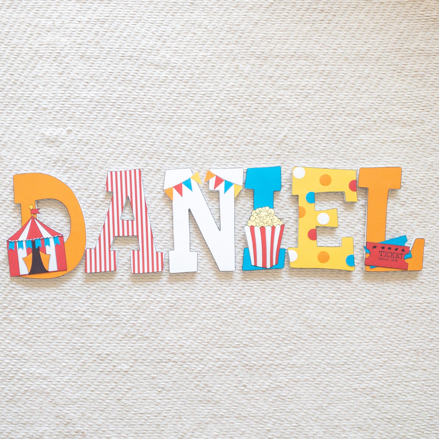 Circus Carnival Big Top Wood Letters | MakerPlace by Michaels