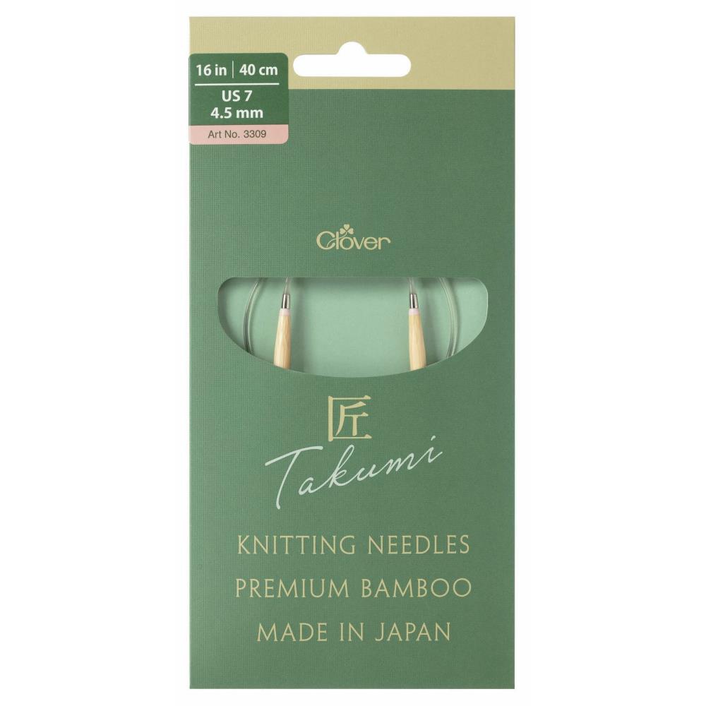 Clover Takumi PRO 16" (40cm) Bamboo Circular Knitting Needles, Size: Us ...