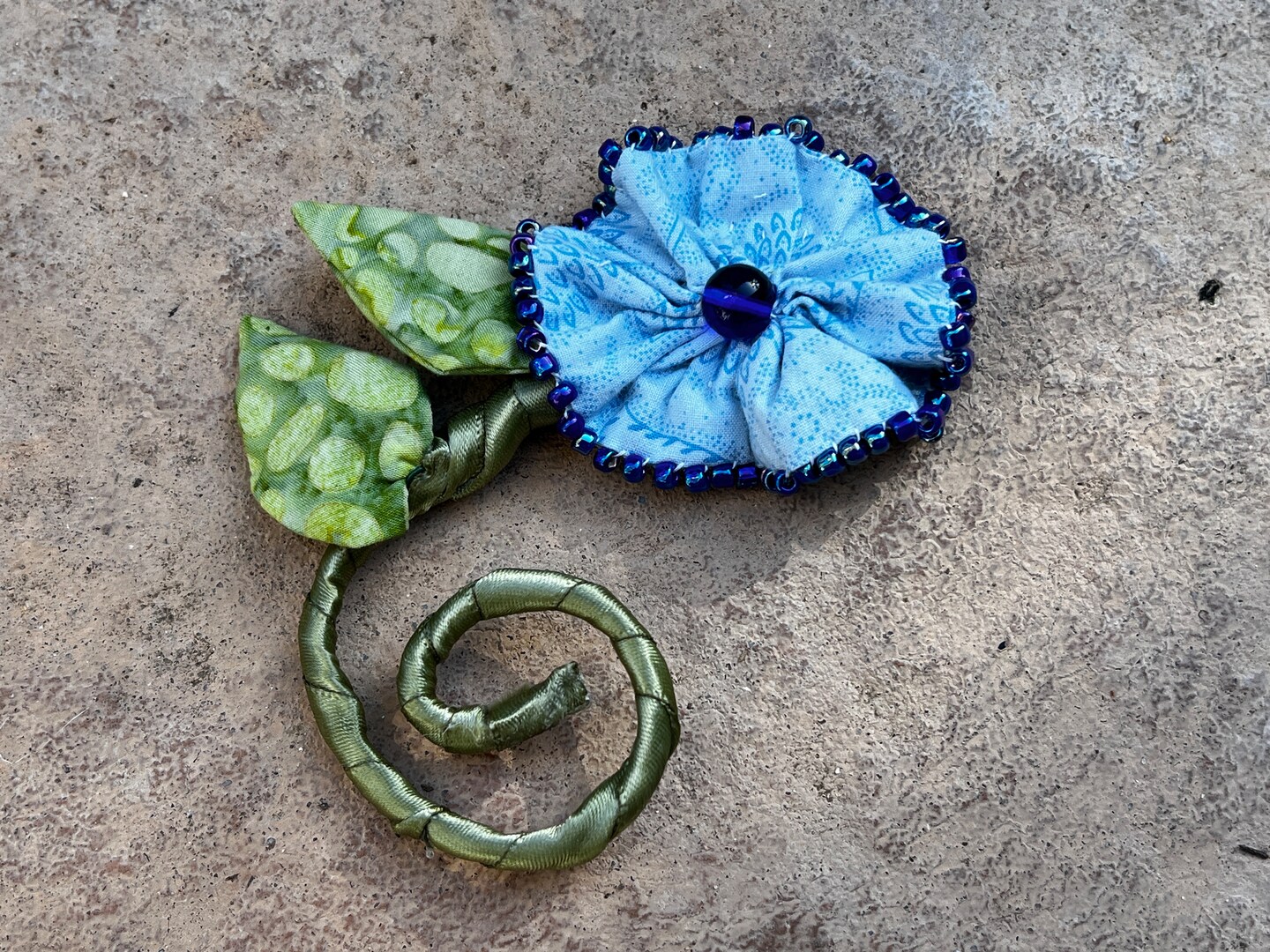 Handmade Fiber Art Pin Sculpted Fabric Flower | MakerPlace by Michaels