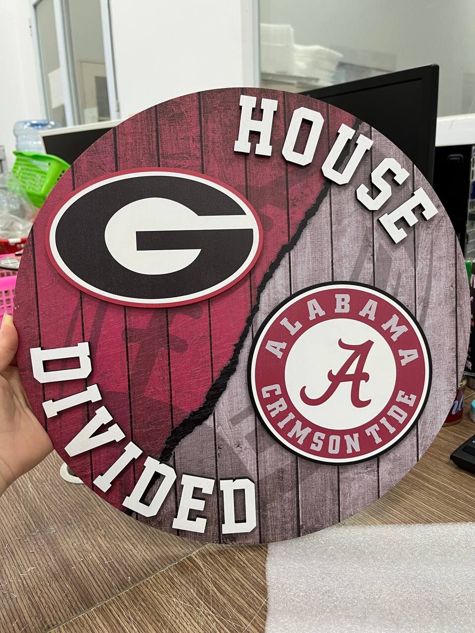 House Divided Football Team Sign, House Divided Team Sign, Football ...