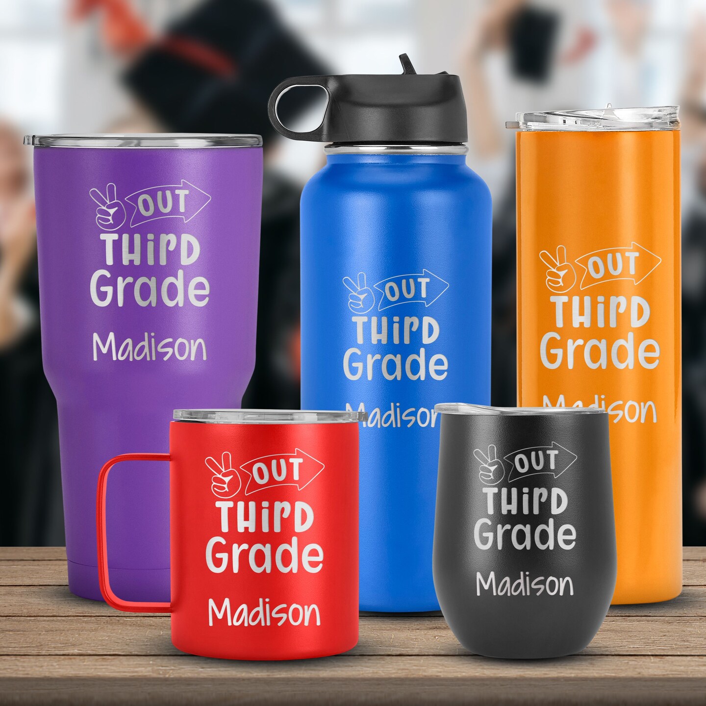 Peace Out Third Grade Personalized with Name Tumbler, Graduation Gift ...