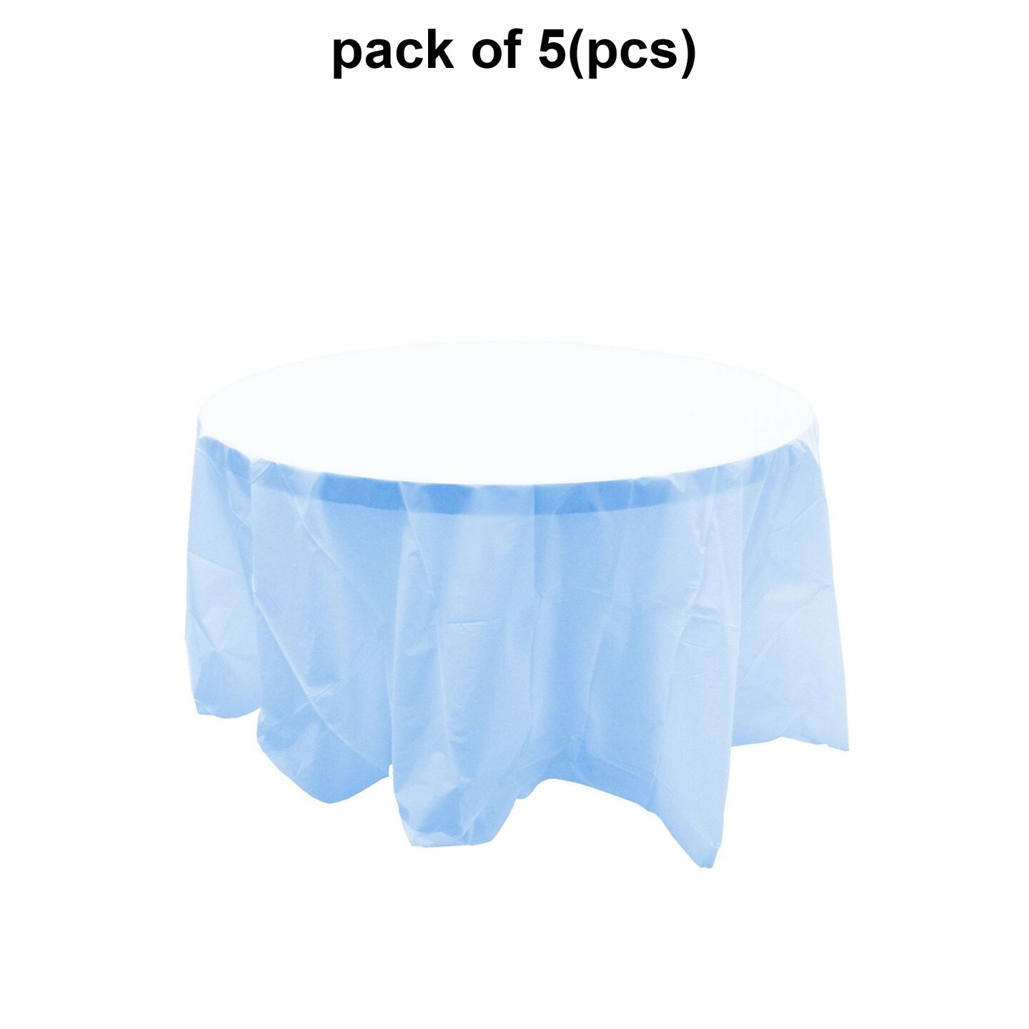 Solid Color Round Table Cover - 84 Inch | 6 inch drape all around ...