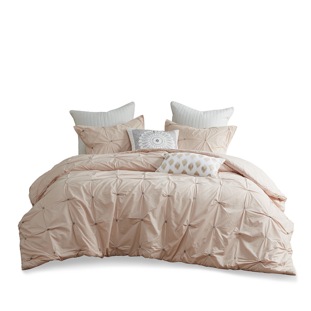 Gracie Mills Velez 3-Piece Modern Tufted-Inspired Cotton Comforter Set ...