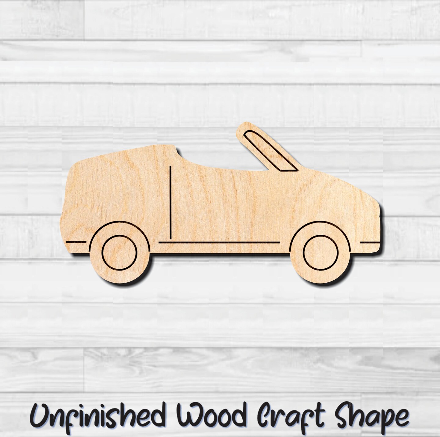 Convertible Car Vehicle Automobile Unfinished Wood Shape Blank Laser ...