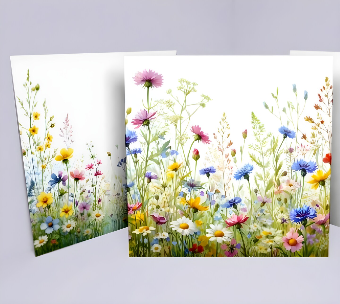 Matched Set of 3 Cards, Wildflower Cards, Thank You Cards, Invitation ...