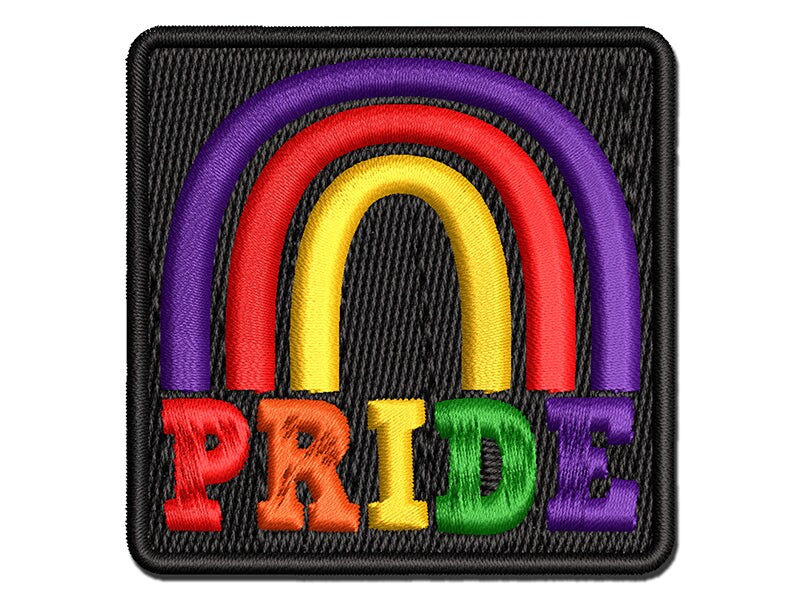 Pride Fun Rainbow LGBTQ Multi-Color Embroidered Iron-On or Hook & Loop ...