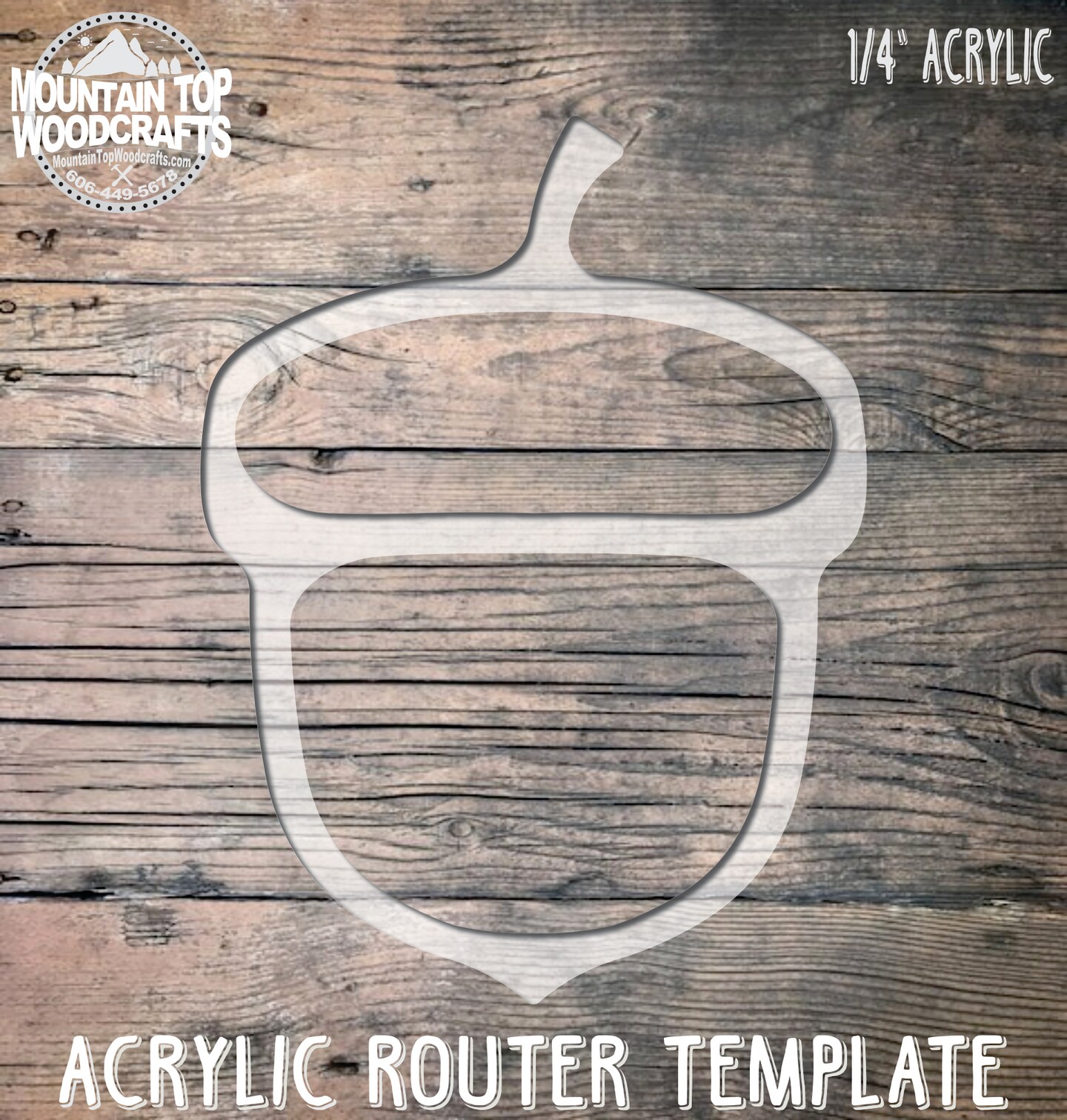 Acorn Autumn Fall Tray ~ Acrylic Inlay Wood Router Template Stencil ...