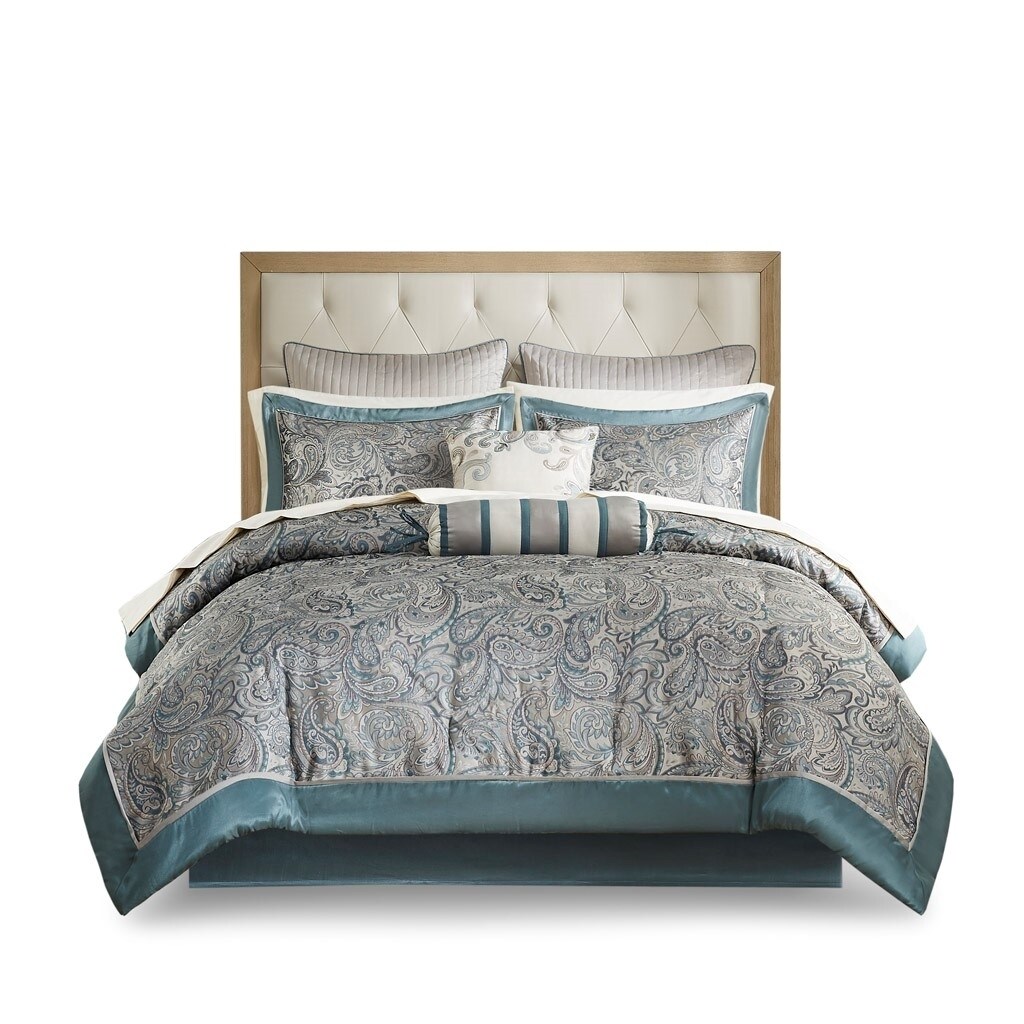 Gracie Mills Thornton Supreme Comfort: 12-Piece Comforter Ensemble With ...
