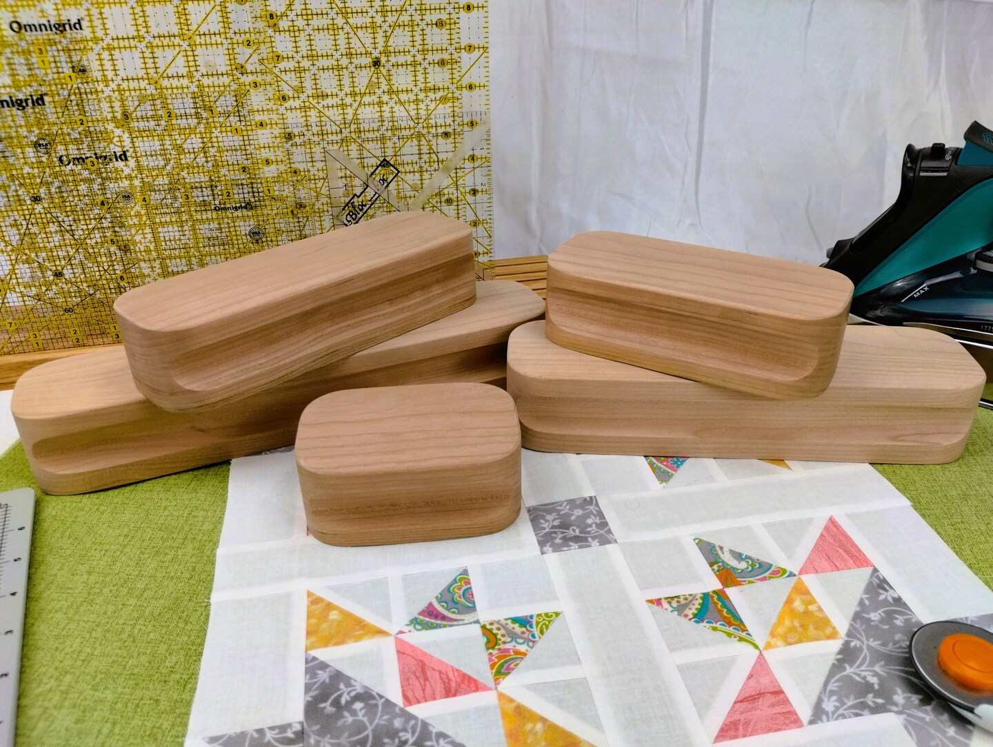 Quilter's Clapper Solid Cherry Hardwood in Many Sizes Makes hems and ...