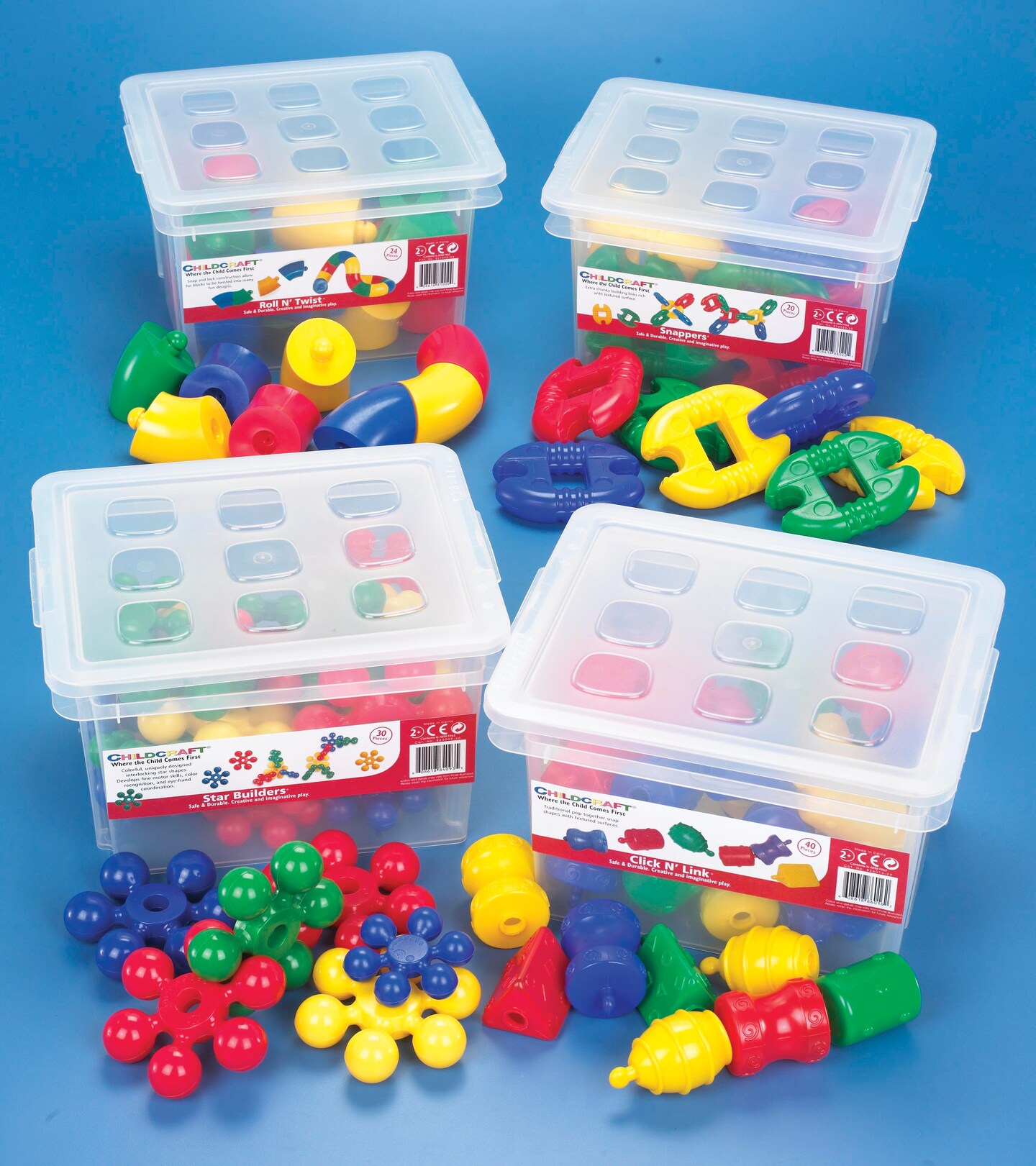Childcraft Toddler Manipulatives Kit B, 4 Assorted Sets, 114 Pieces ...