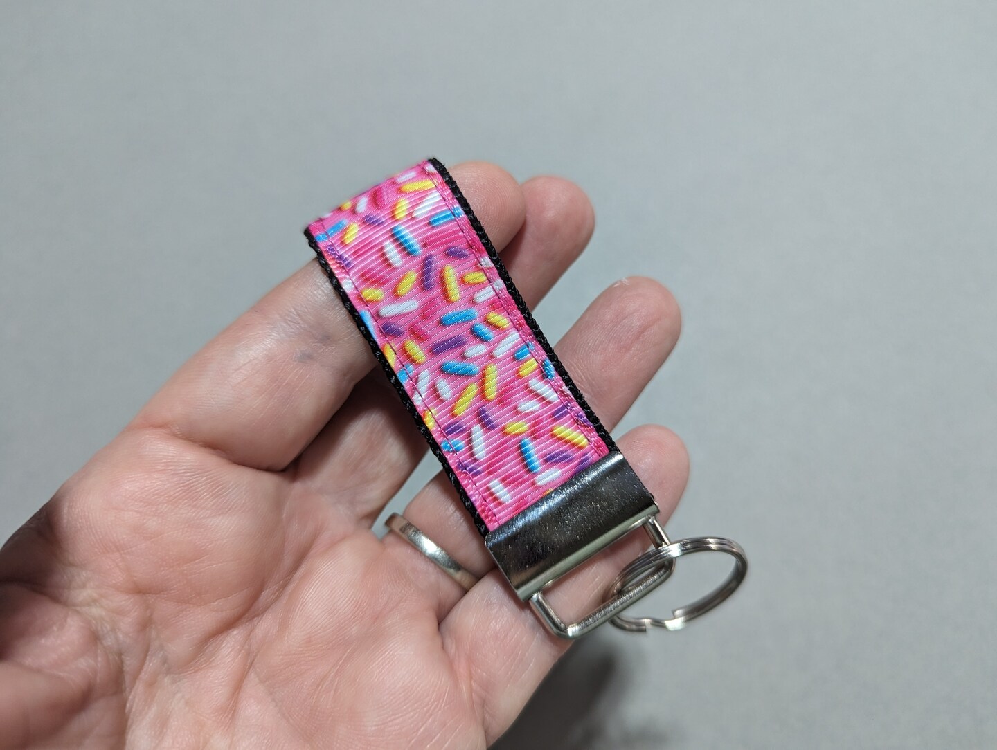 Pink Frosting with Sprinkles Mini Keychain, 1 Inch Wide and about 3 ...