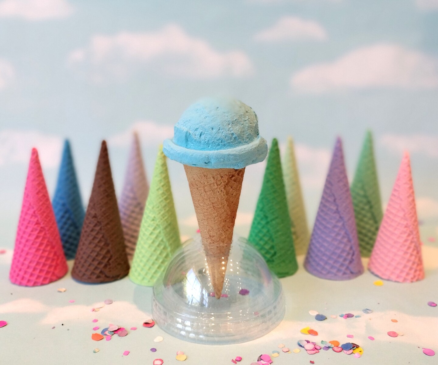 Fake Ice Cream CONE and COLOR CHOICE Blue Prop | MakerPlace by Michaels